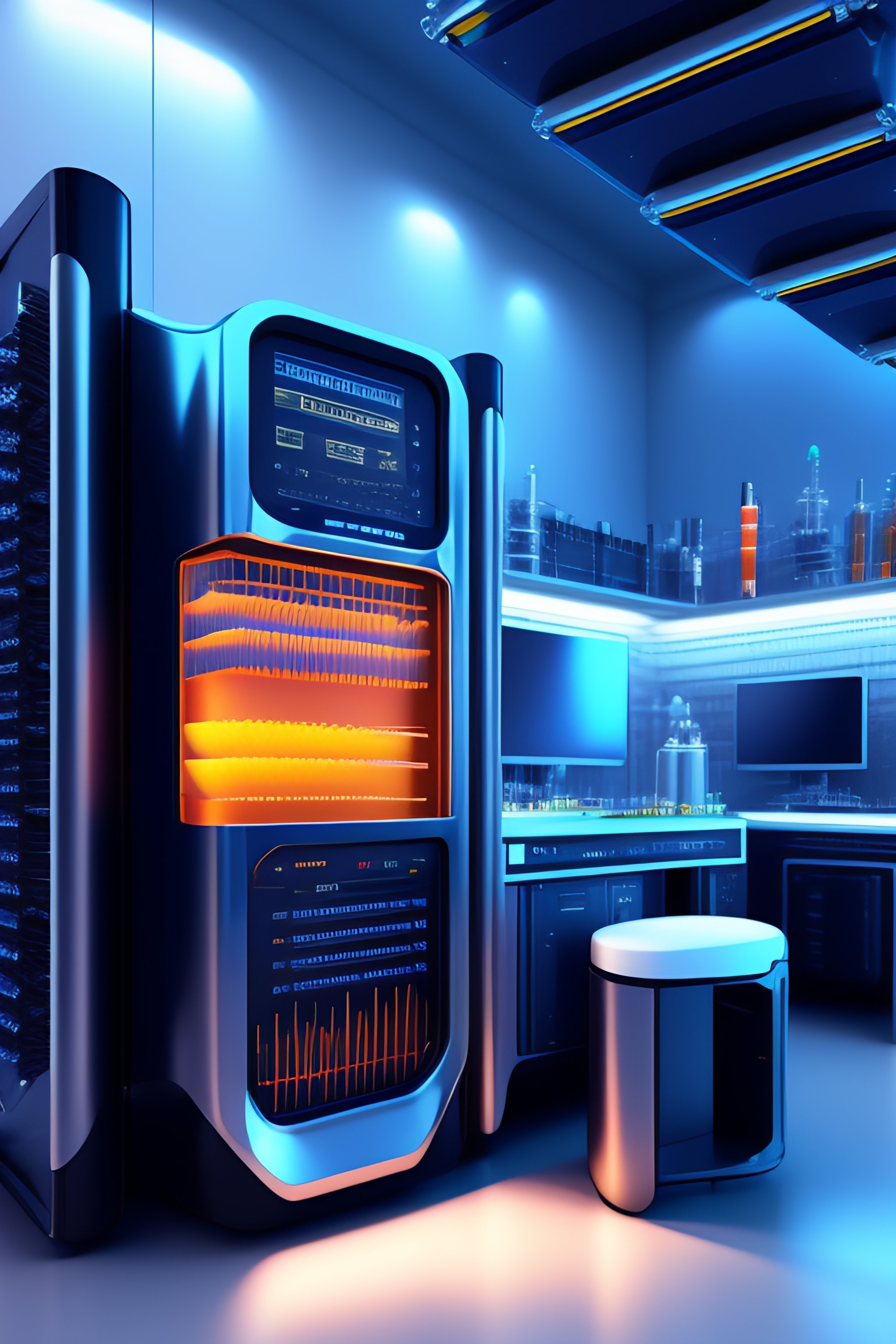 Lexica - Very sophisticated and futuristic laboratory equipment,digital ...