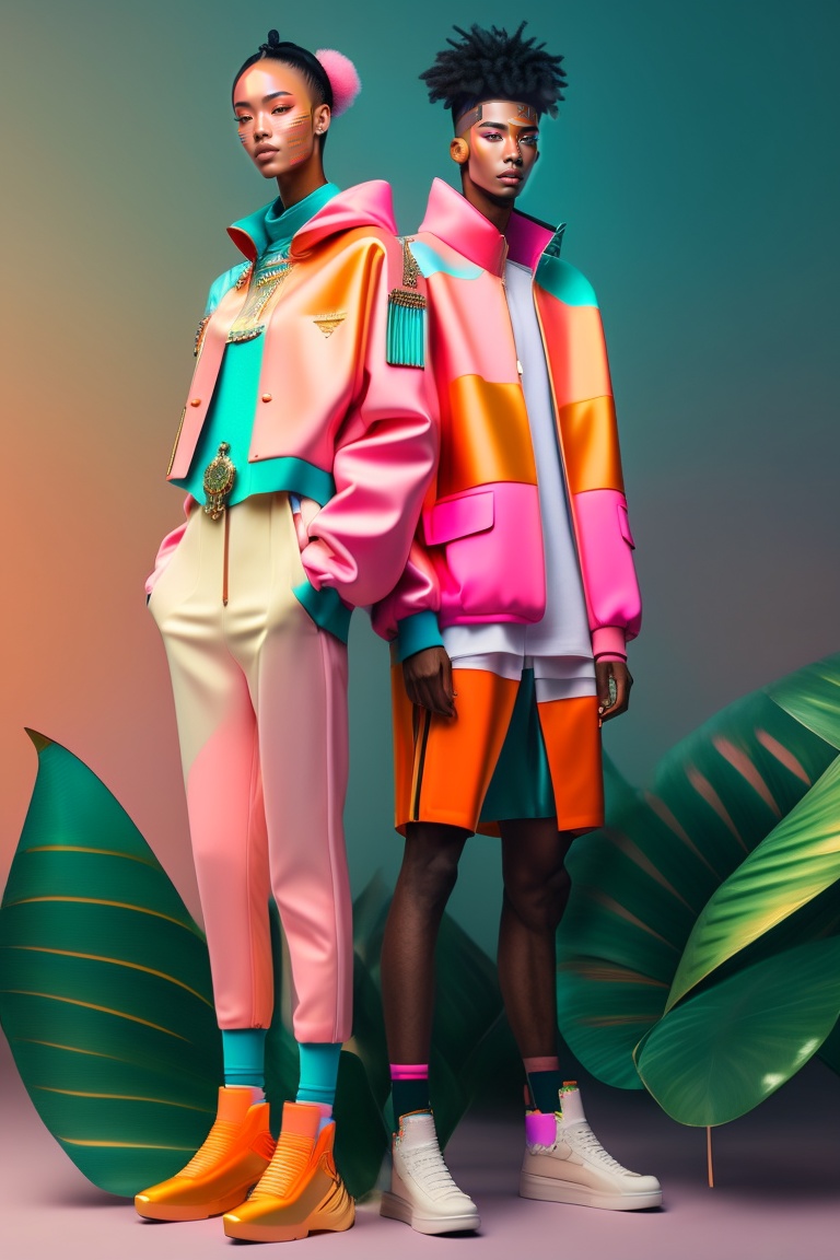 Lexica - Female and male fashion in the year 2053 summer collection ...