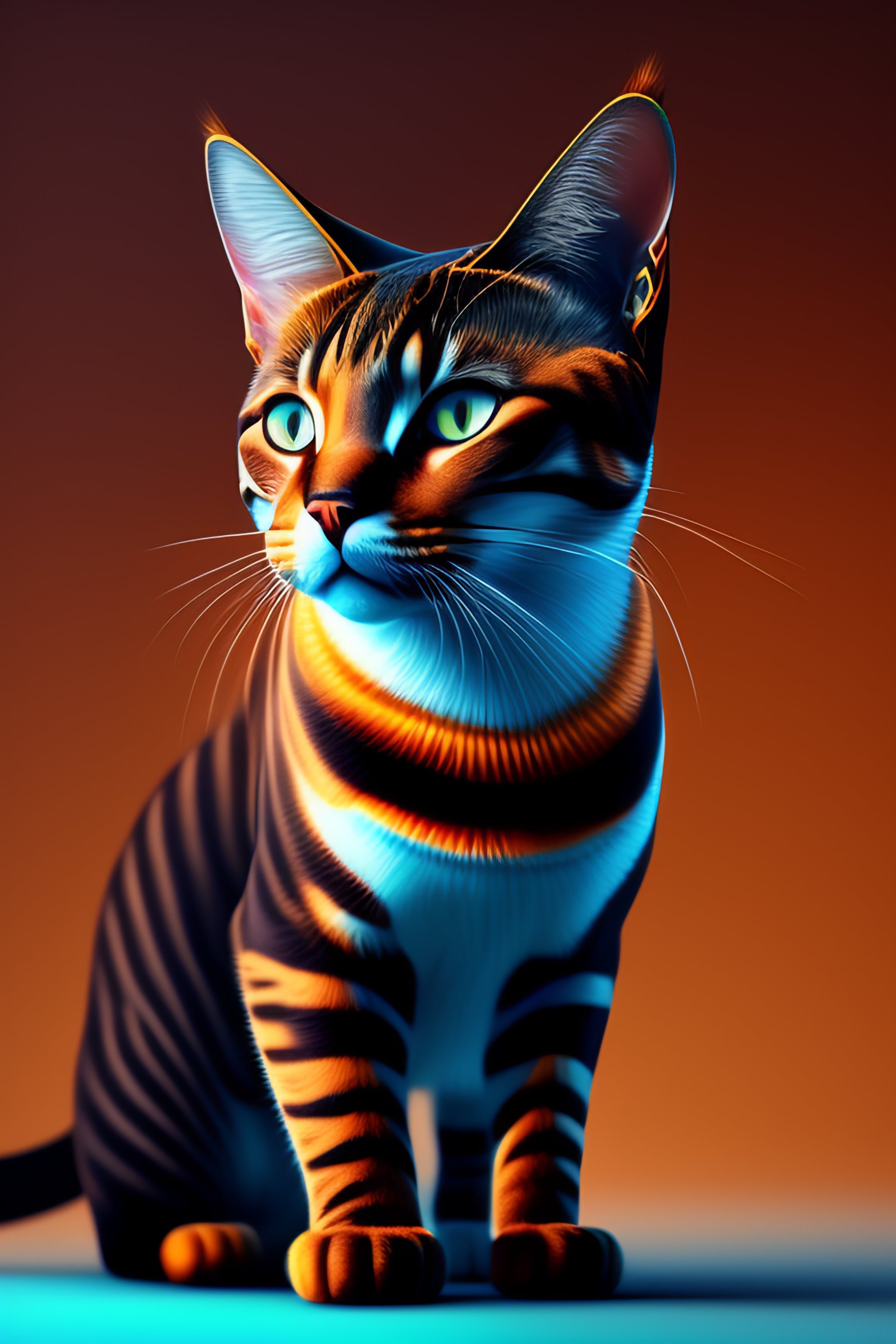 Lexica - Excellent painted standing cat, high quality masterpiece ...
