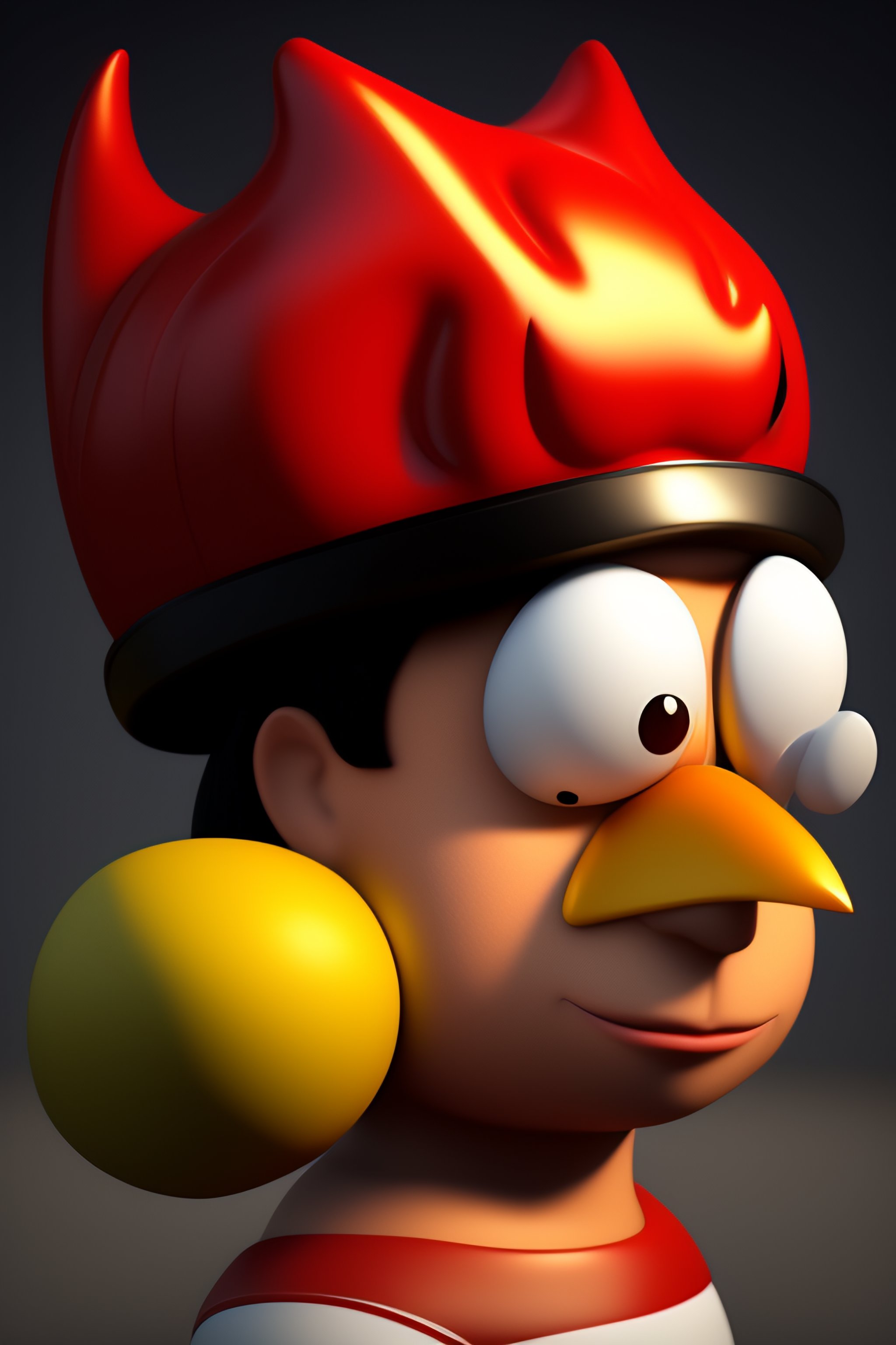 Lexica - Stupid Chicken mask. 3D cartoon.