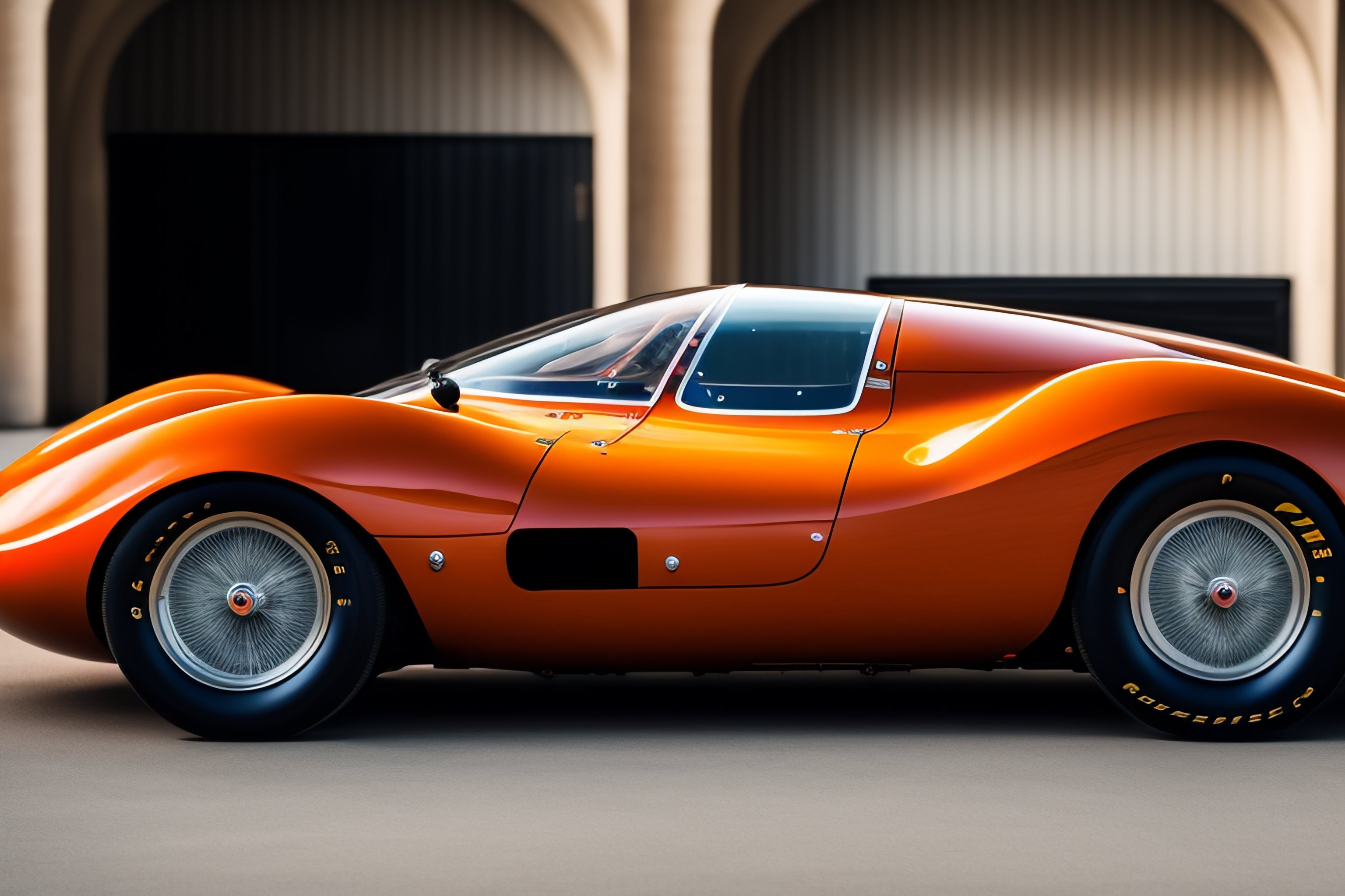 Lexica - Side of a 1966 Bugatti prototype race car at Le Mans