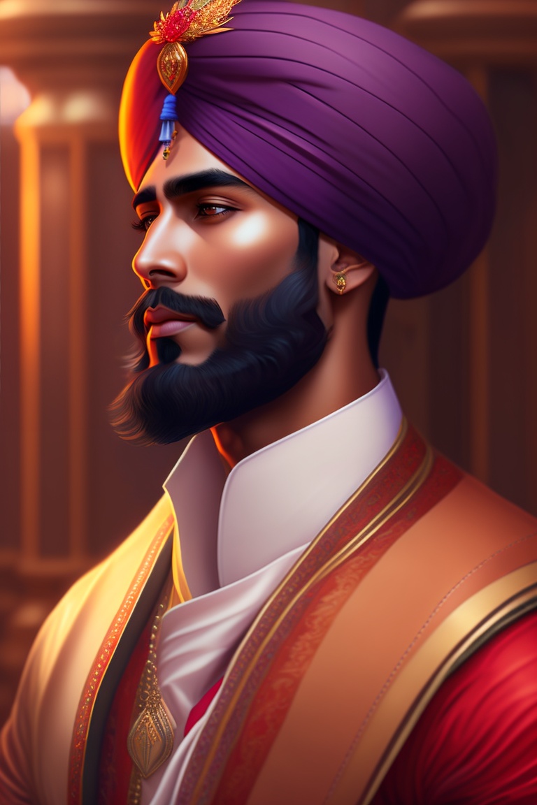 Lexica - Portrait of a beautiful sikh male supermodels wearing ...