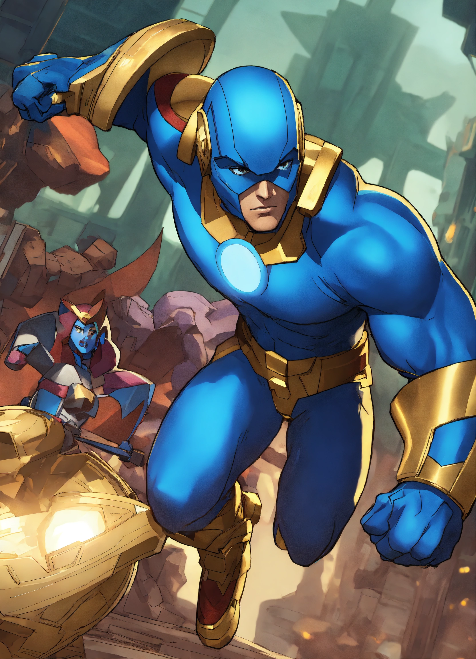 Lexica - Captain Atlas blue skinned kree starforce animated action ...