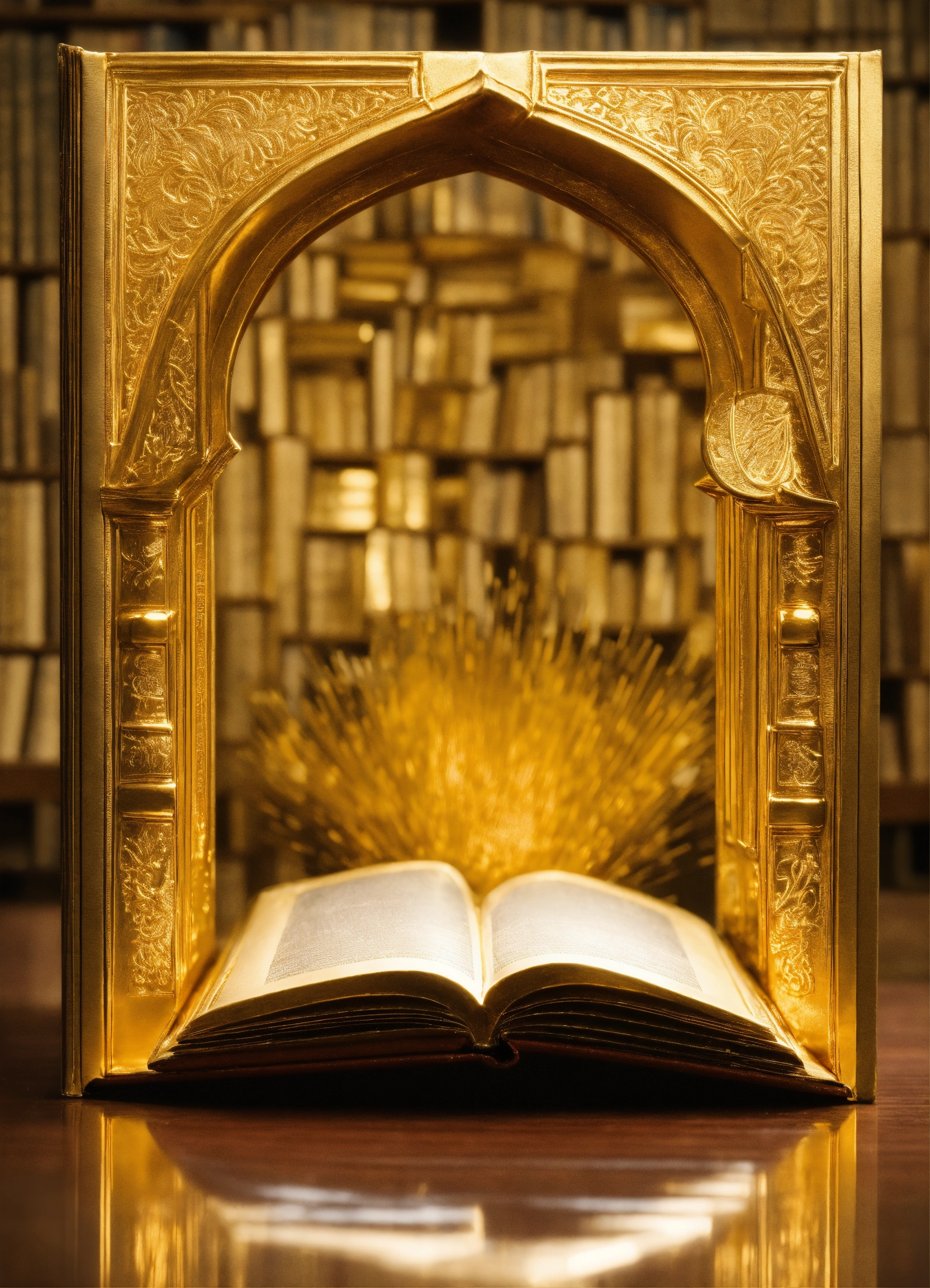 Lexica - Standing golden open book