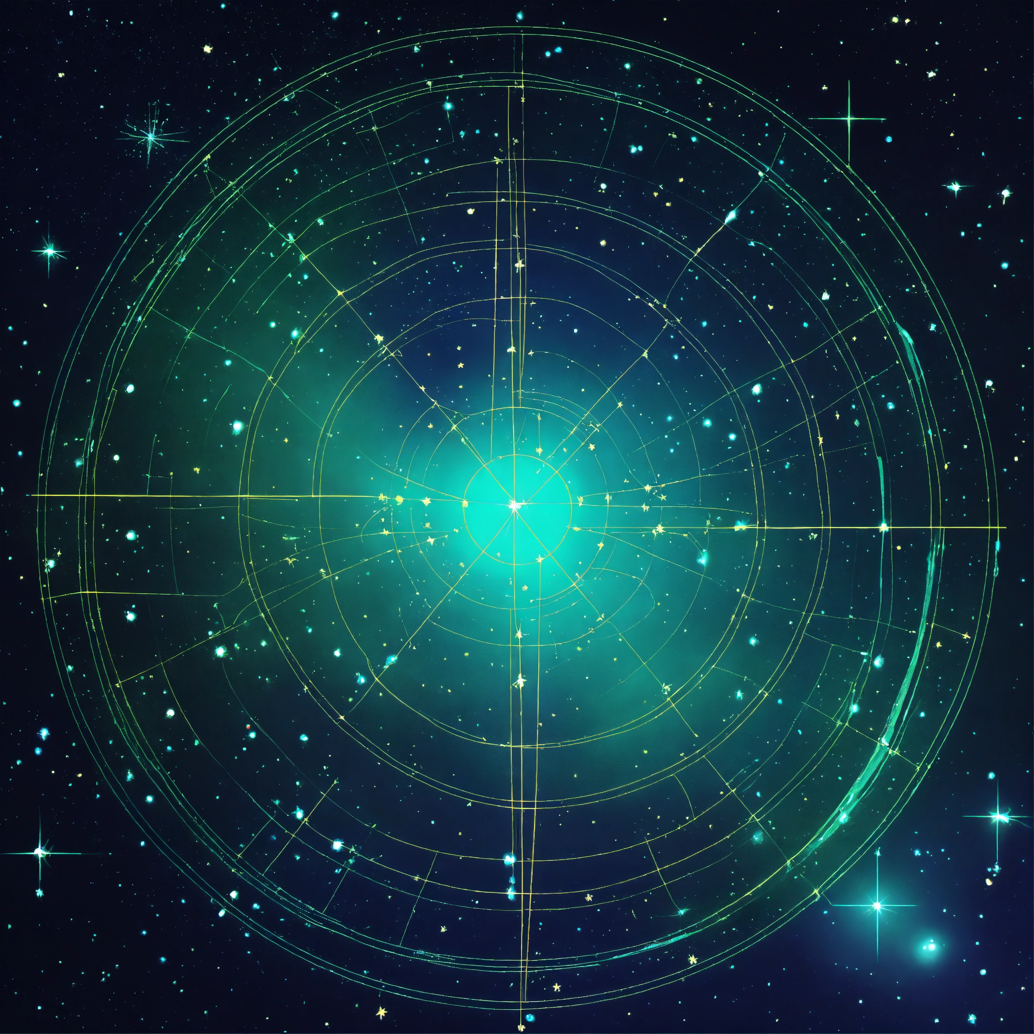 Lexica - Galaxy constellation of stars joined by thin straight lines ...