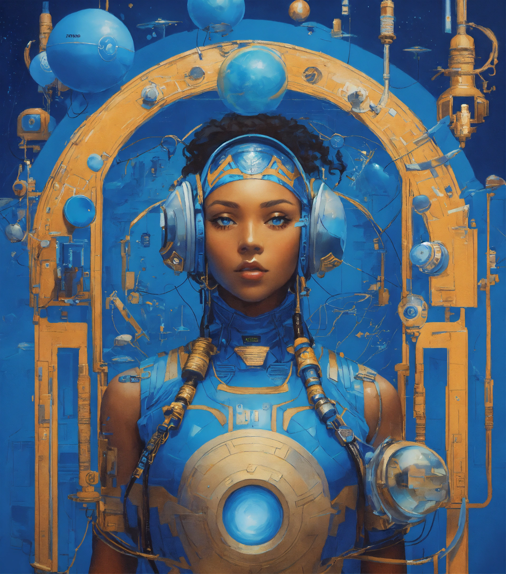 Lexica - Blue colors, Illustration, future, mystic, science fiction, A ...