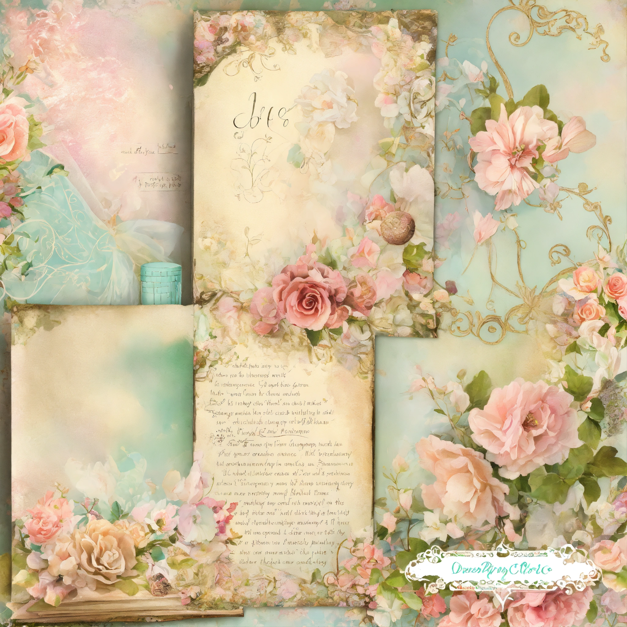 Lexica - Shabby chic dreamy mist pastel junk journals Vintage Victorian ...