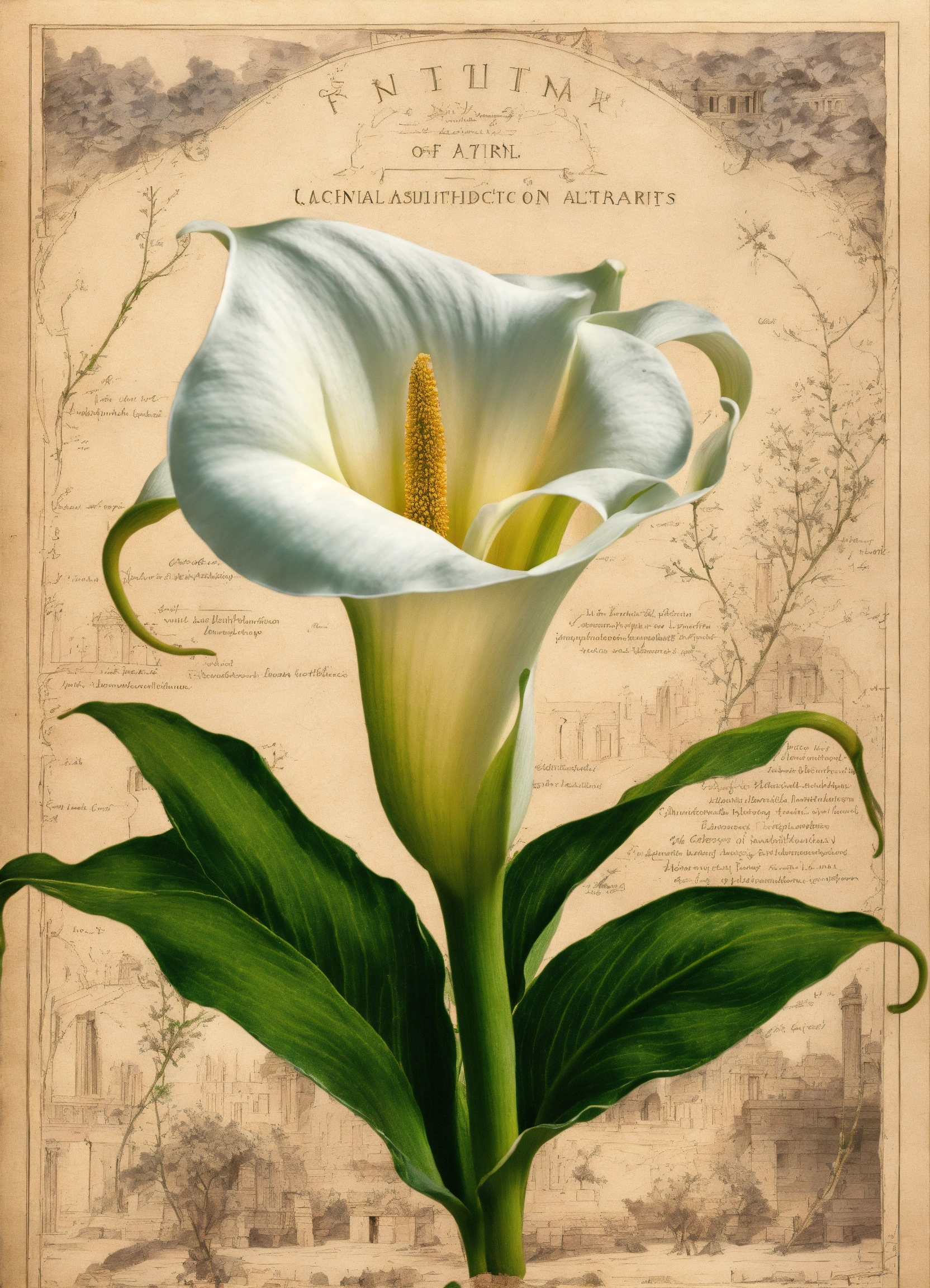 Lexica - ((heraldic pattern)) beautiful white calla lily flowers ...