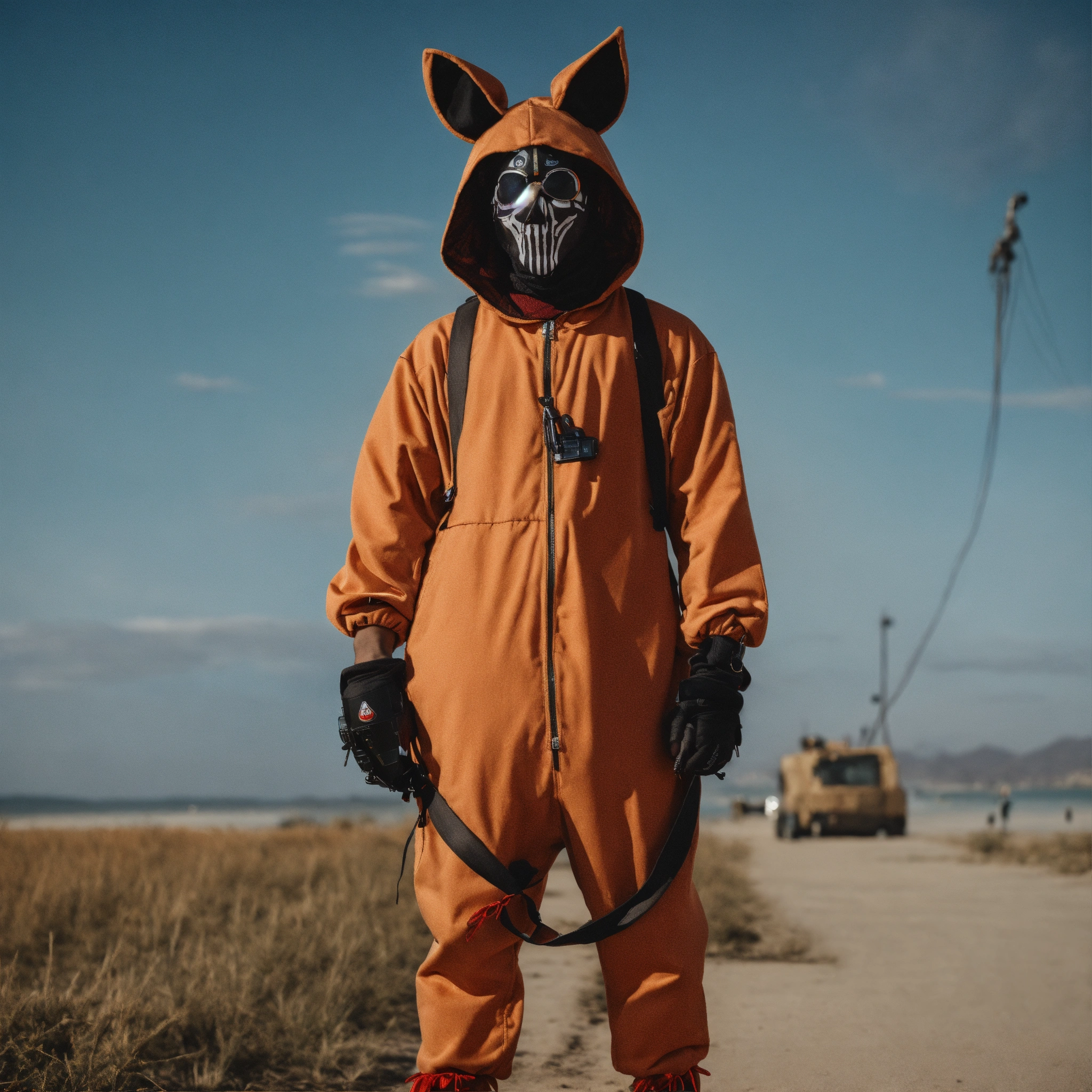 Lexica - The French rapper boba disguised in a scary costume