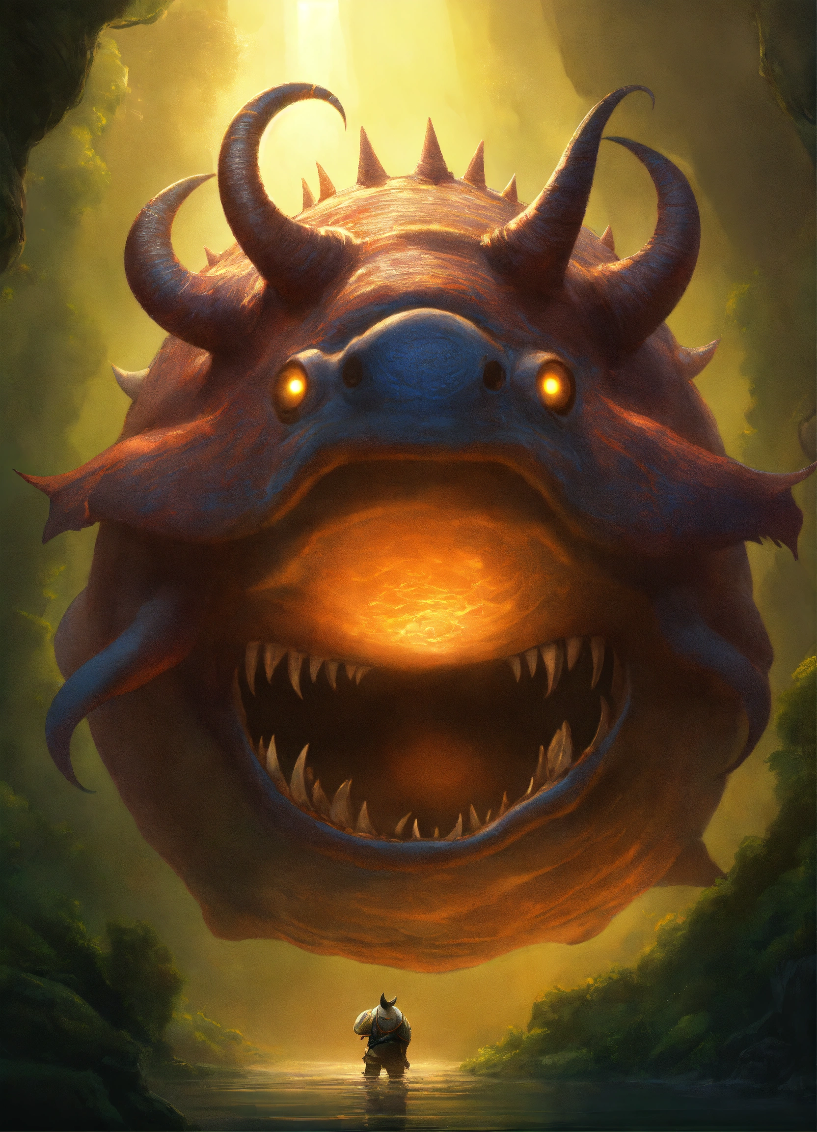 Lexica - A floating narrow beholder with one central eye over it's ...