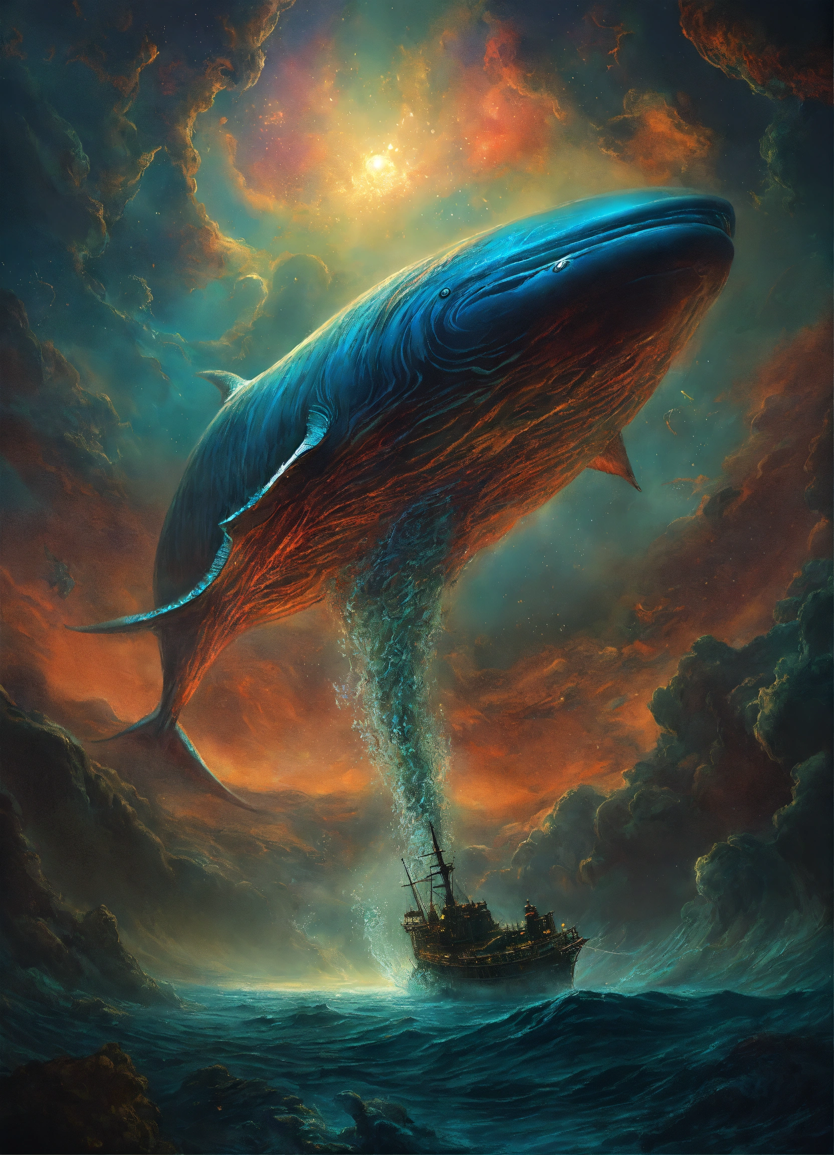 Lexica - Tail of a monstrous space whale disappearing in the darkness ...