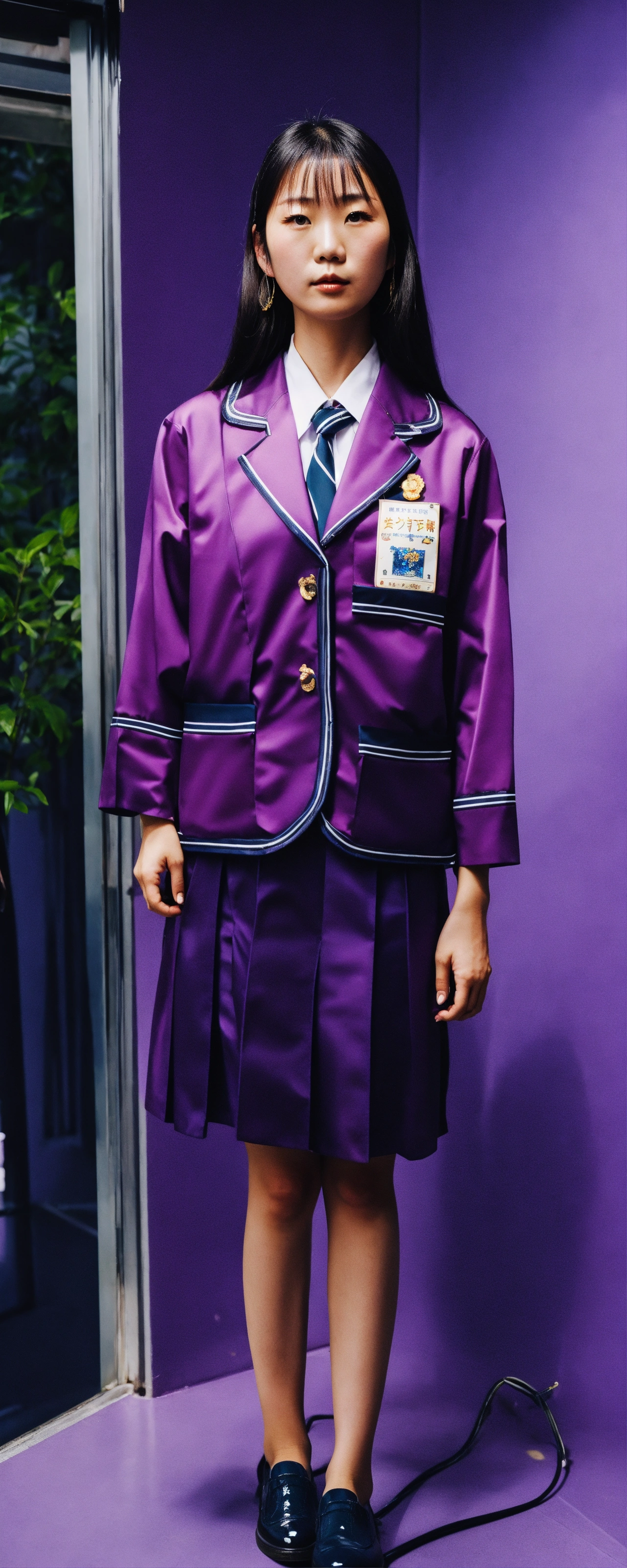 Lexica - Japanese woman in glossy purple school uniform