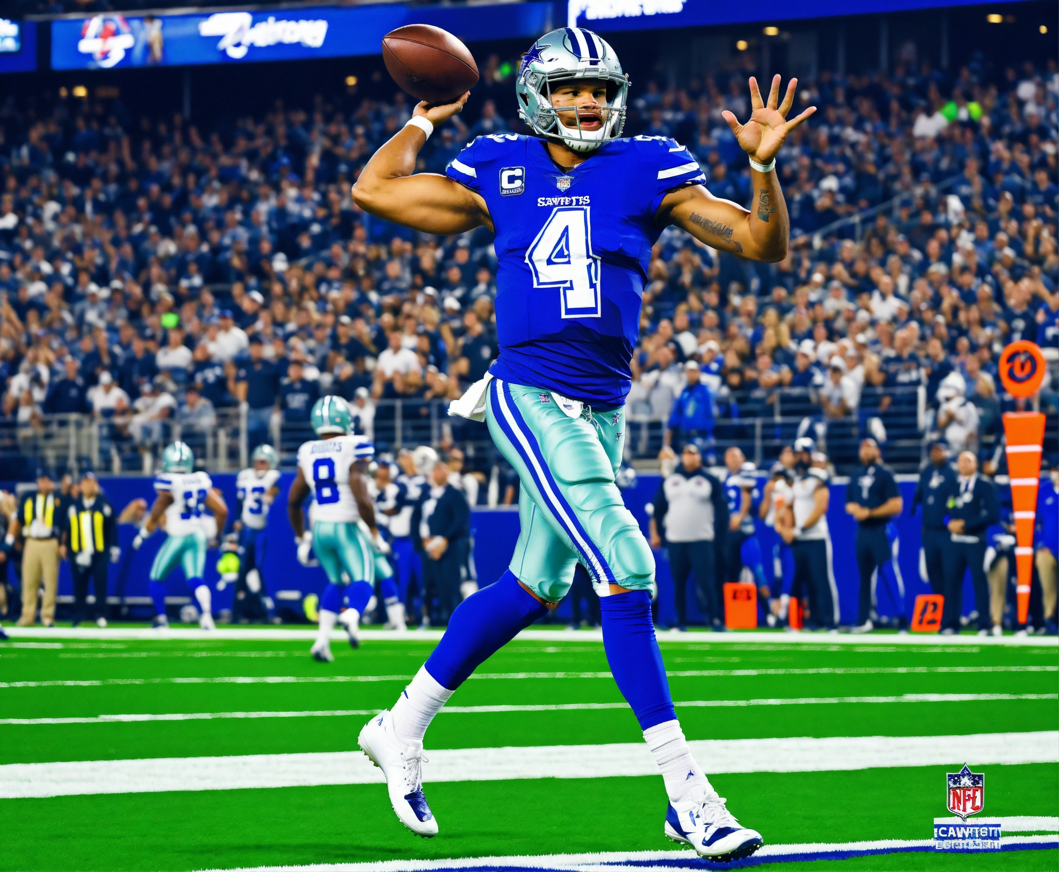 Lexica - Dak prescott throwning an interception on the filed Dallas ...