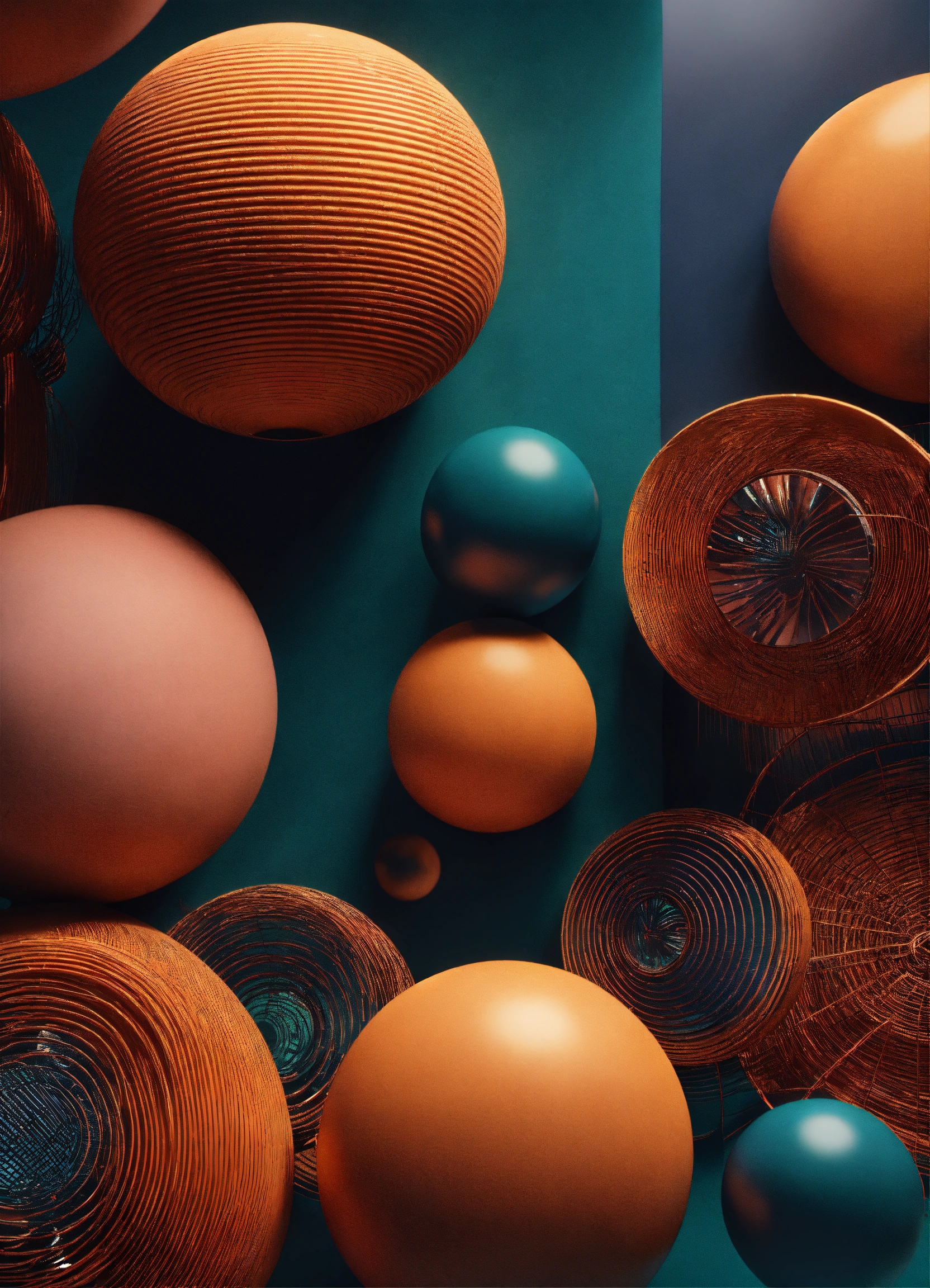Lexica - 3D Render of abstract geometric forms, round and organic forms ...