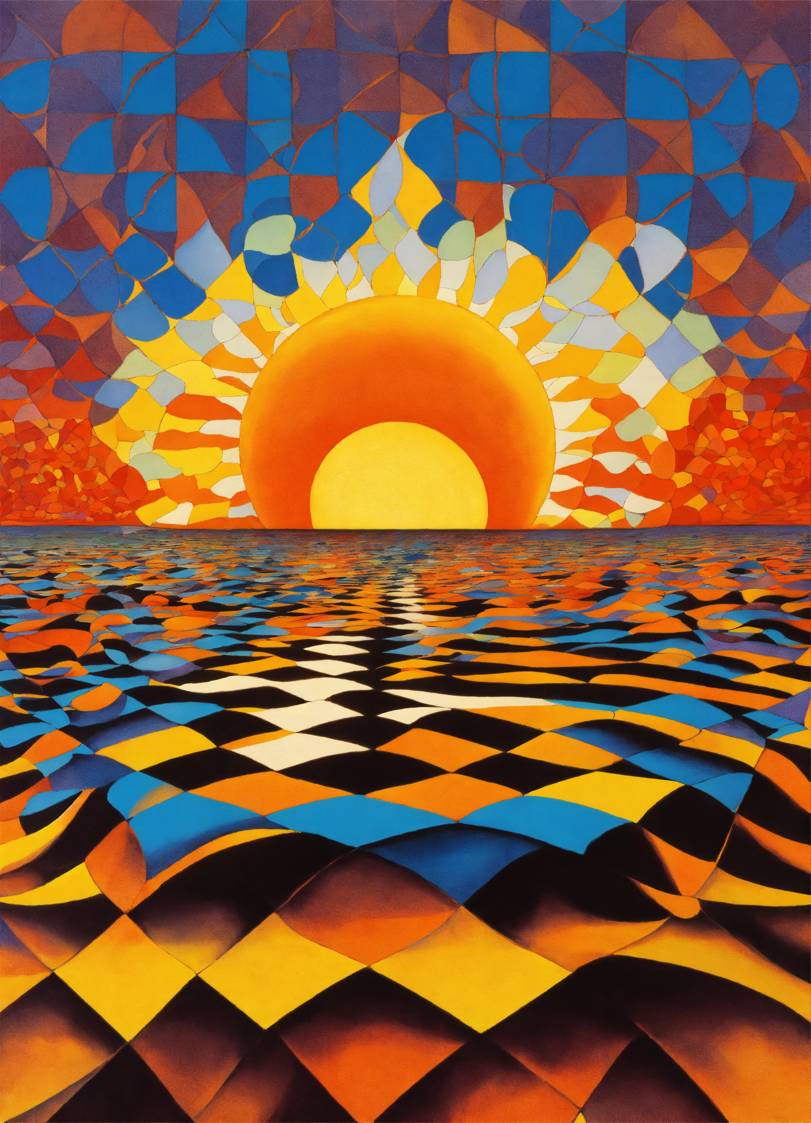 Lexica - Sun merging into moon, psychedelic, the four corners of the ...