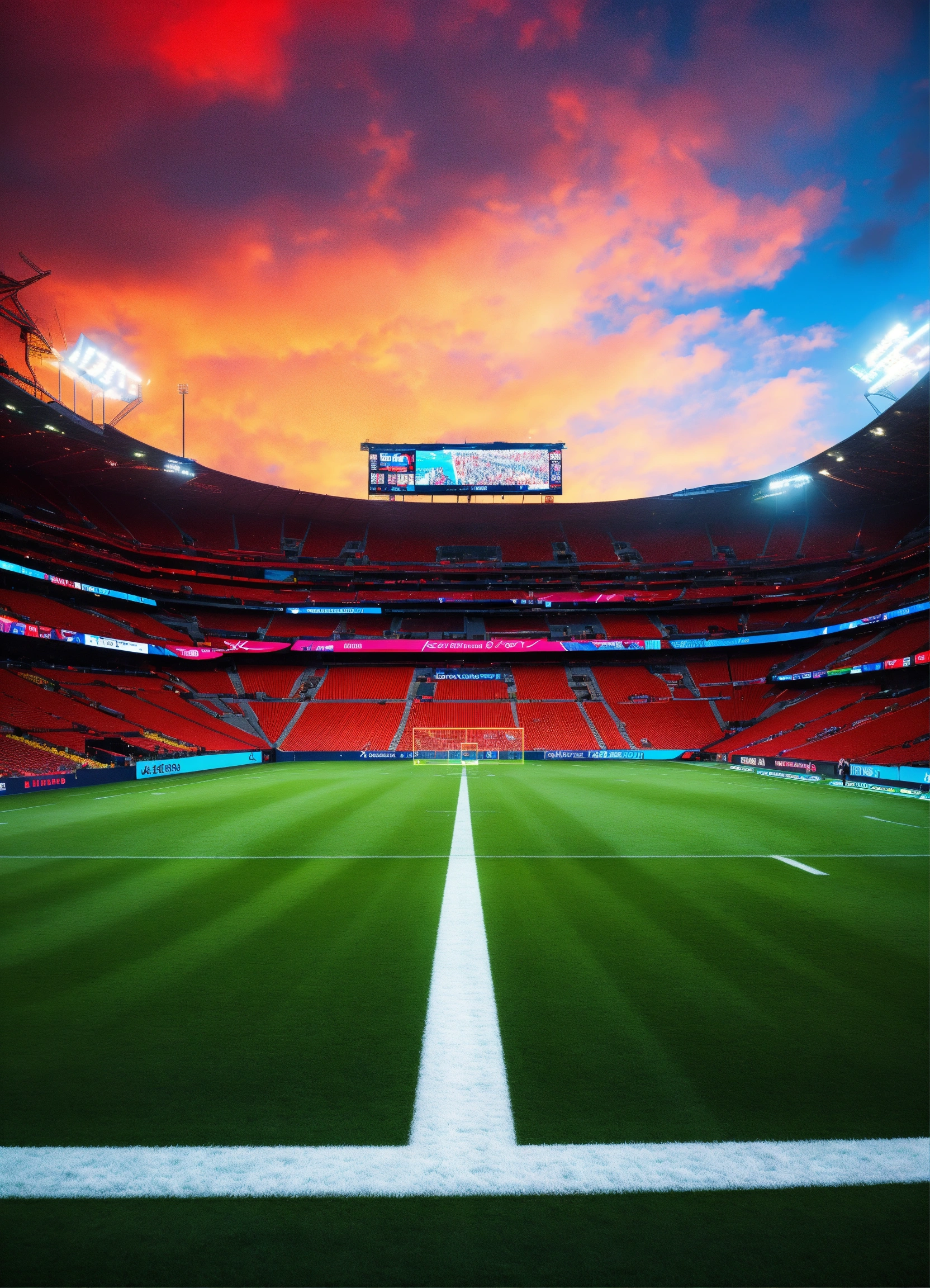 Lexica - Stadium name wofo I football neon 4k 8k