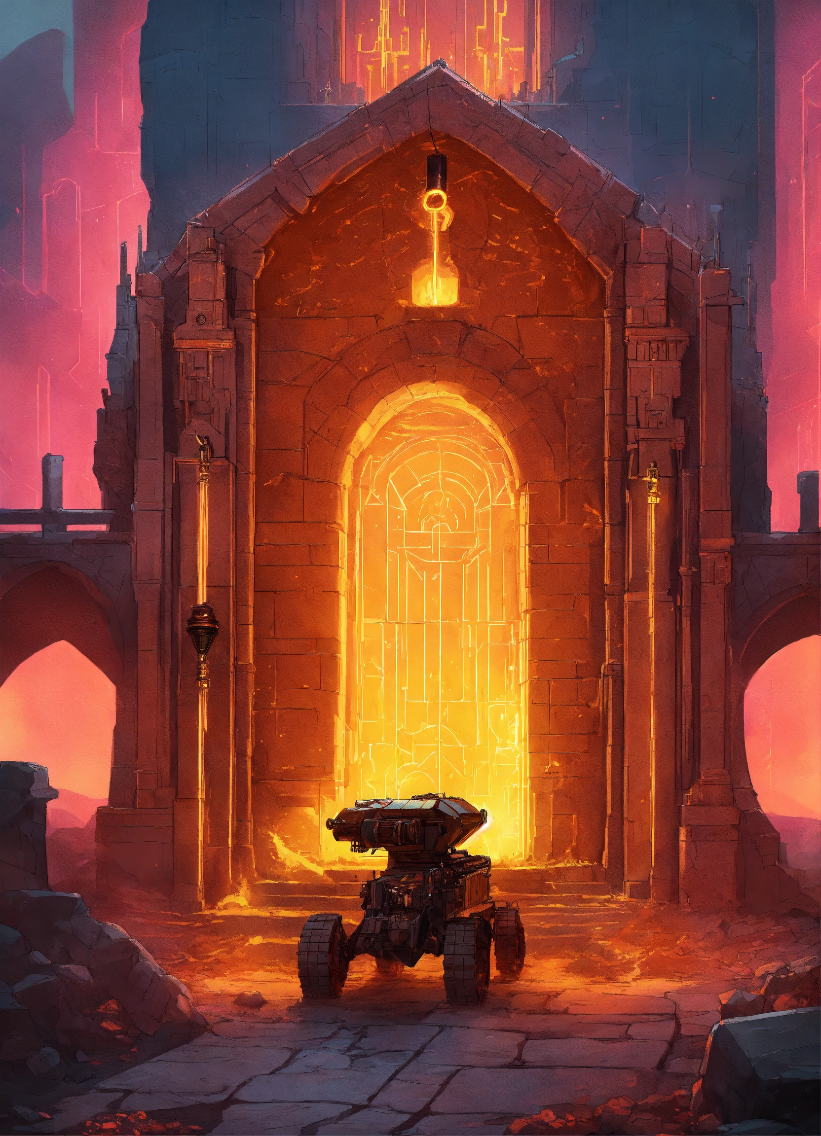 Lexica - In an extraplanar city that has futuristic bright neon lights ...