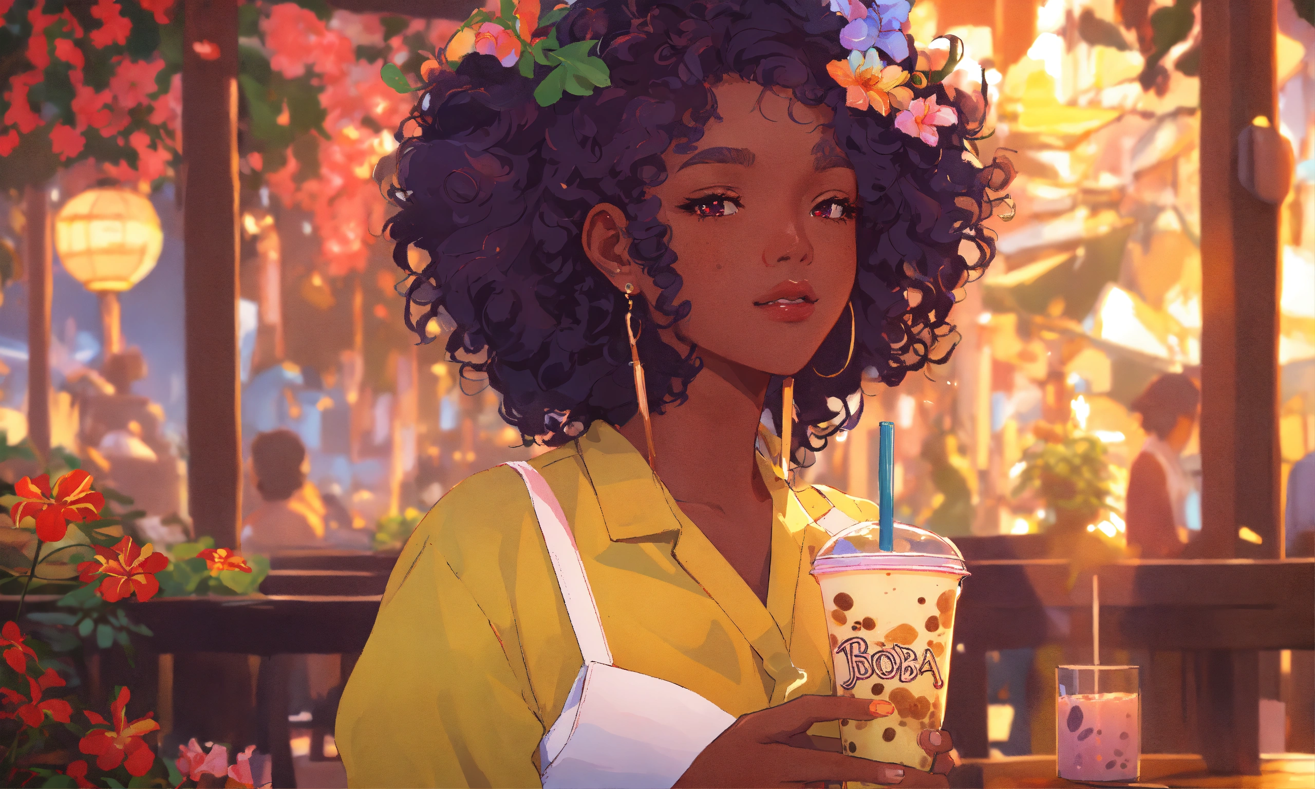Lexica - BOBA Tea VECTOR, curly locks, joy, boba tea, milk tea, island ...