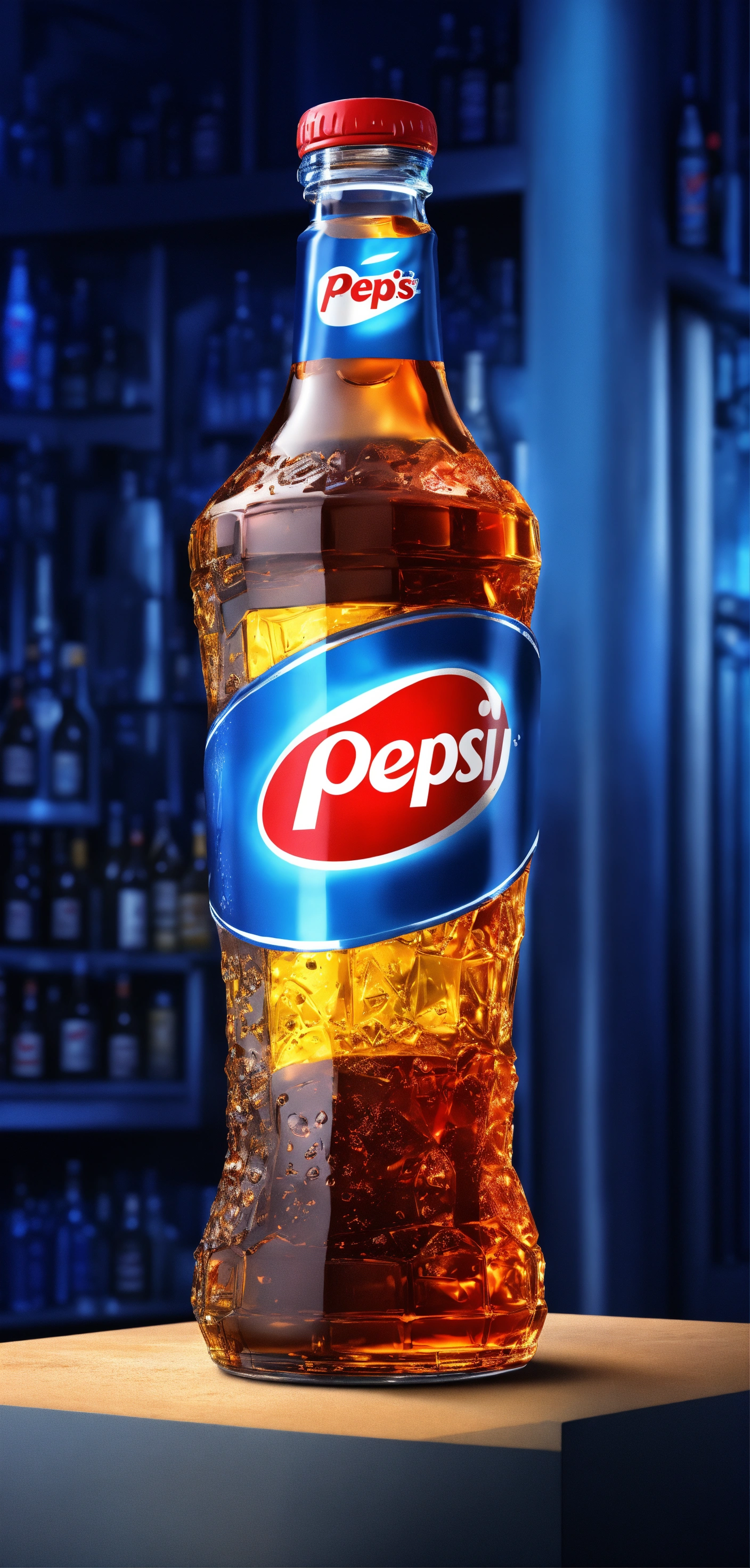 Lexica - BLUE electric pepsi theme Photorealistic Minimal products ...