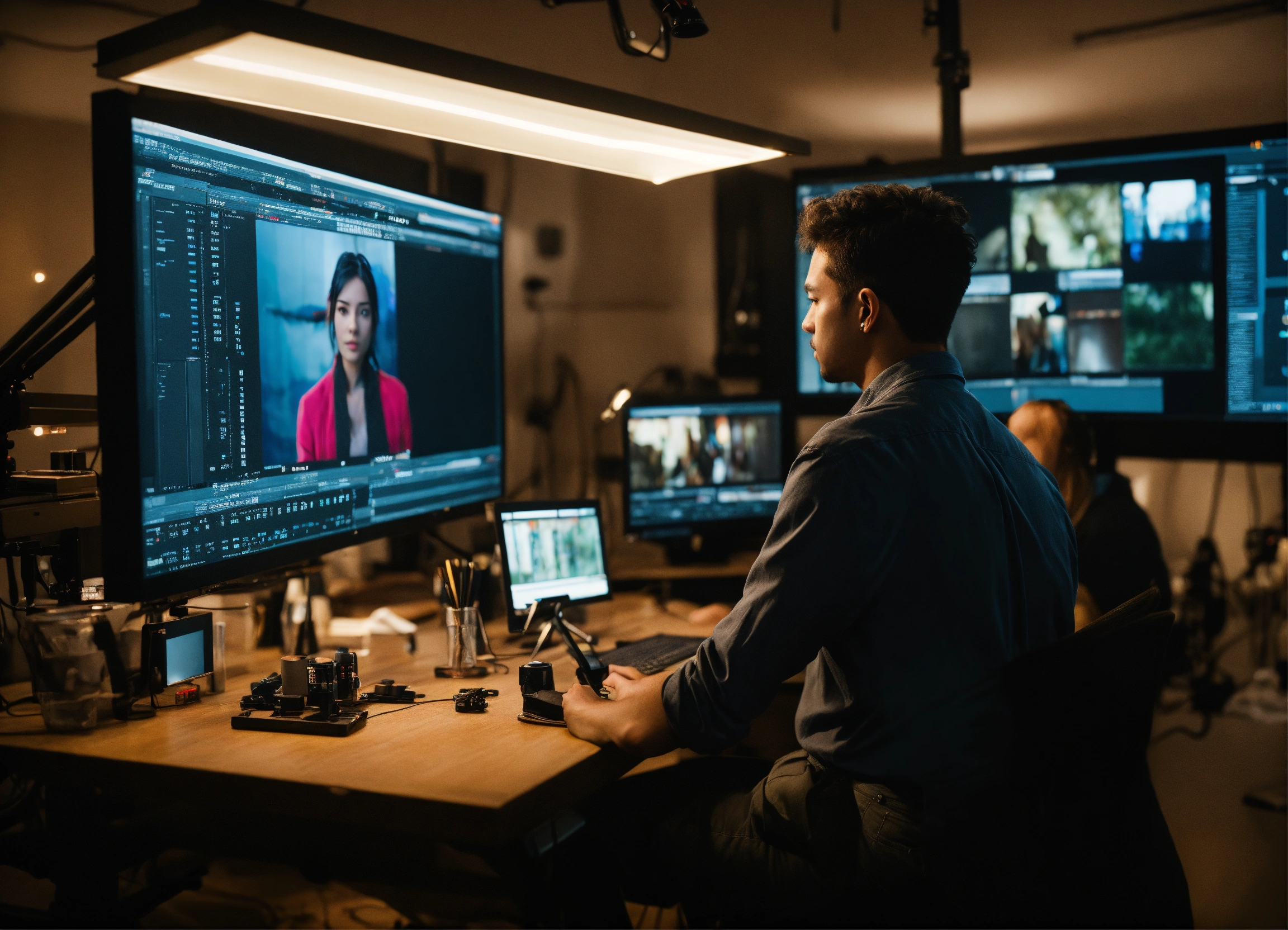 Lexica - Film studio. Two different people an editor and a director are ...