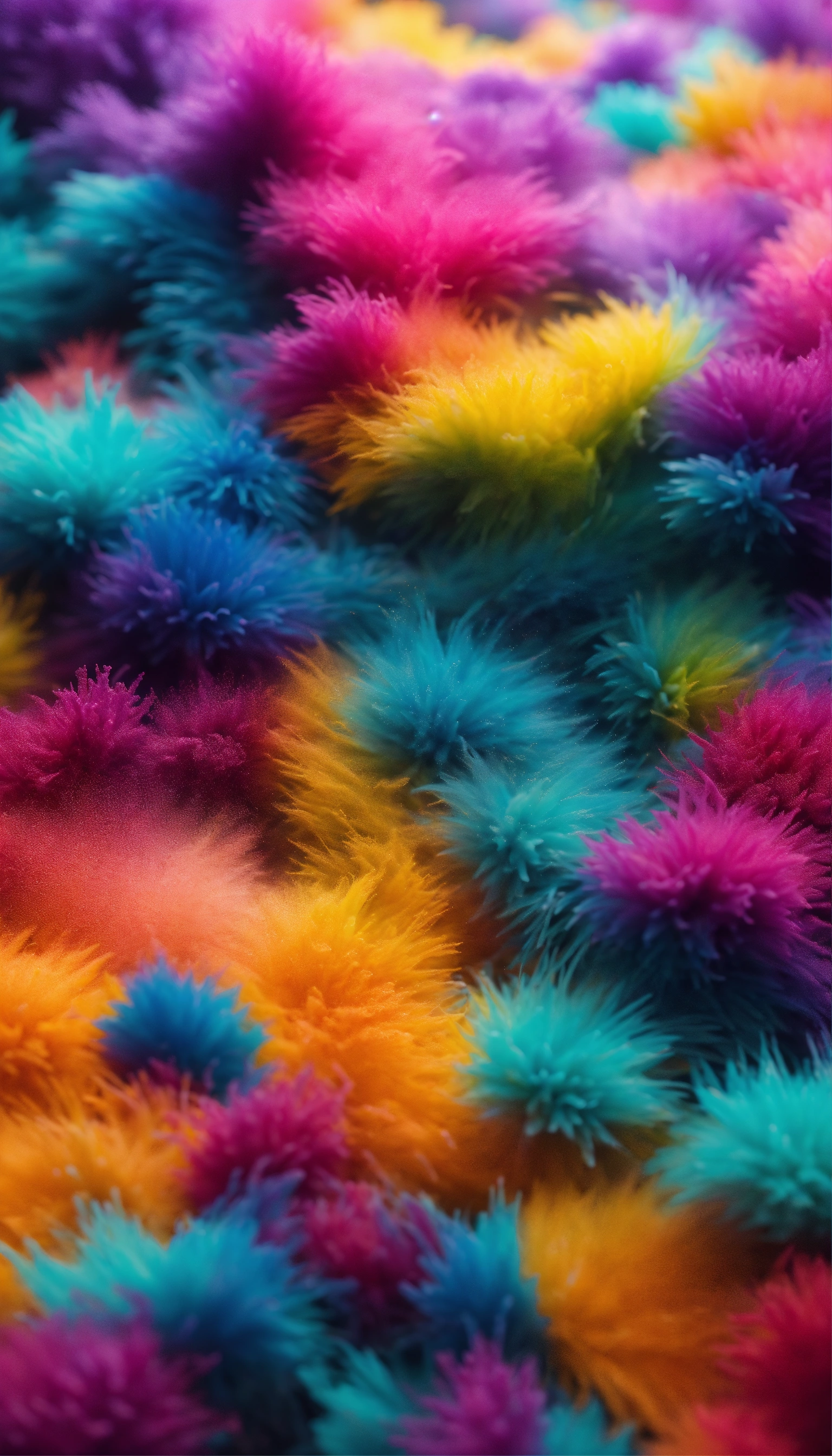 Lexica - Table with fuzzy background, vibrant, Colorful gradient splash ...