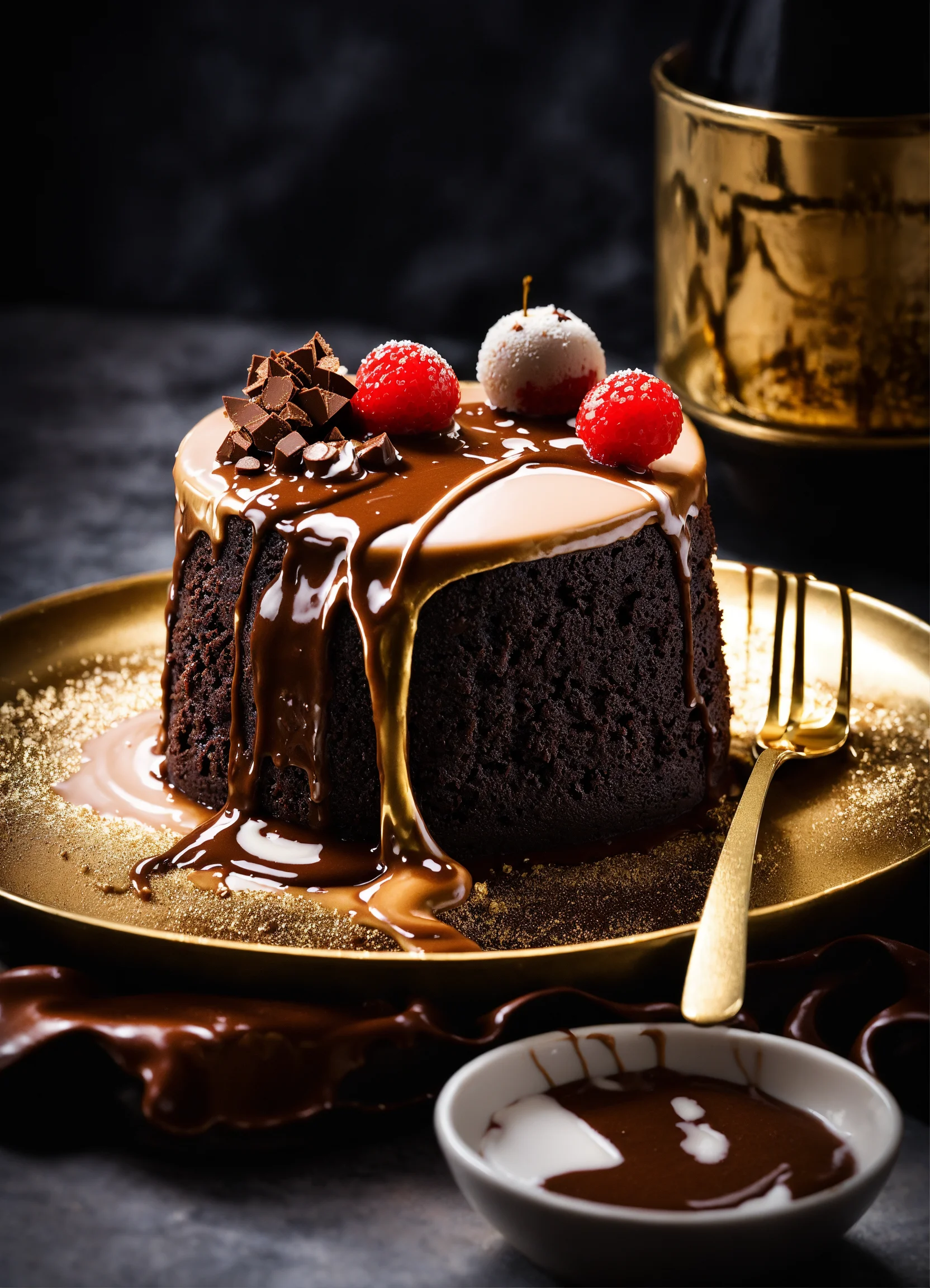 Lexica - Chocolate Lava Cake it that has chocolate ganache liquid ...