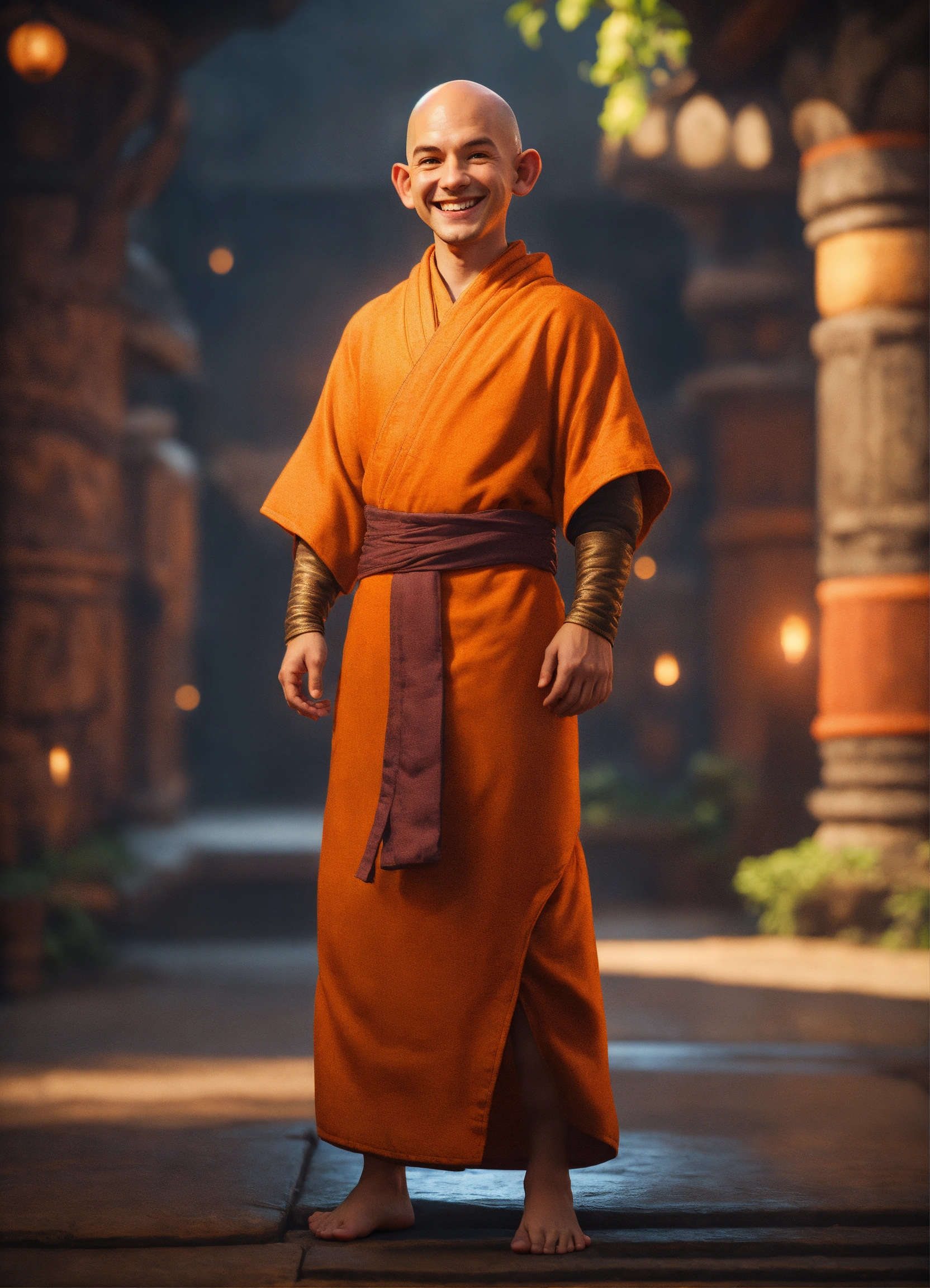 Lexica - Detailed skinny childlike male halfling grinning with ...