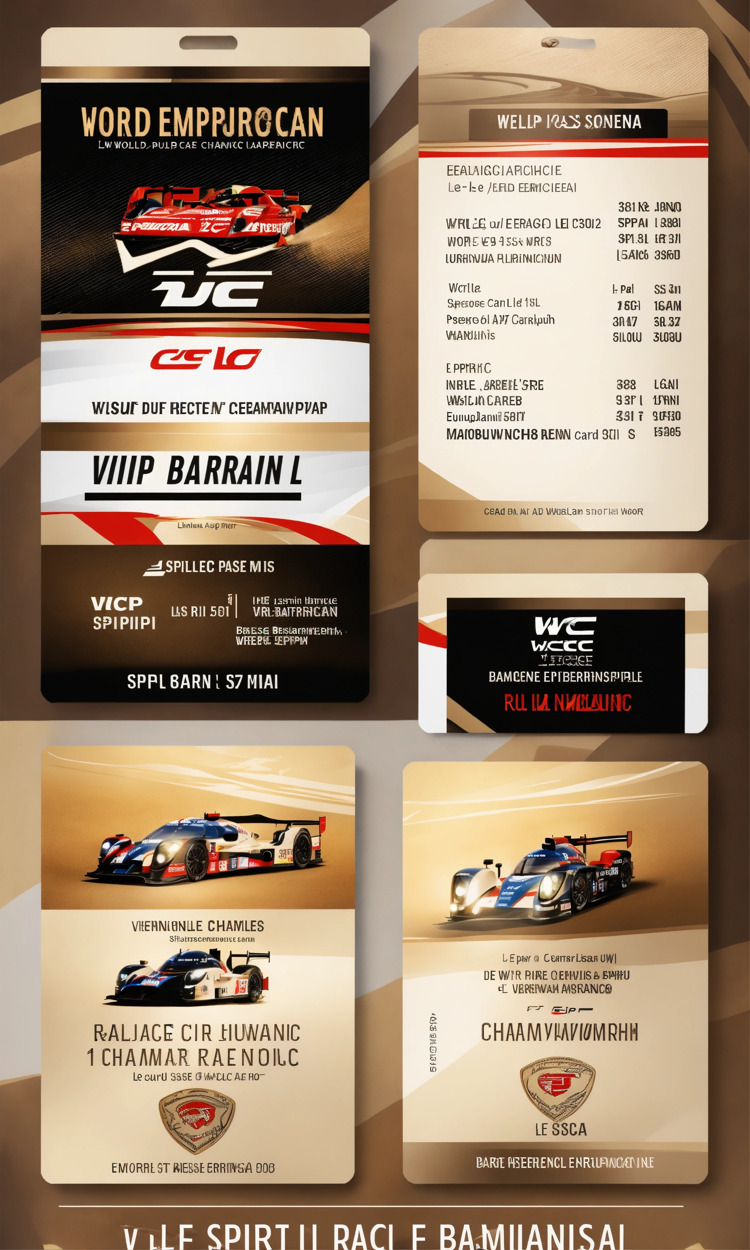Lexica - WEC World endurance championship card VIP ID pass background ...