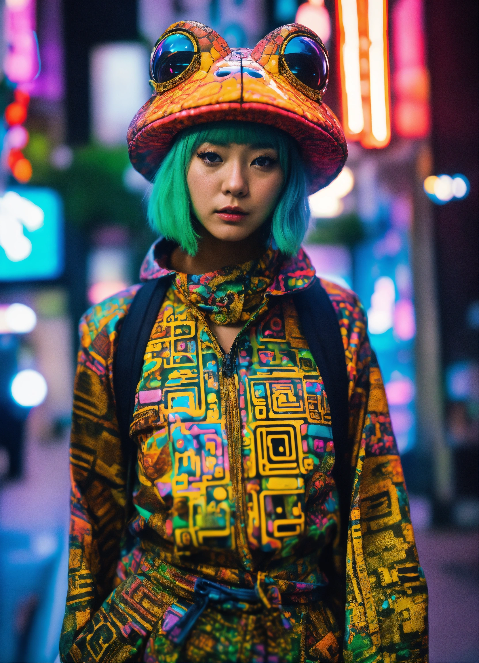 Lexica - Photorealistic Tokyo Street Fashion Shoot of Toad as a Samuri ...