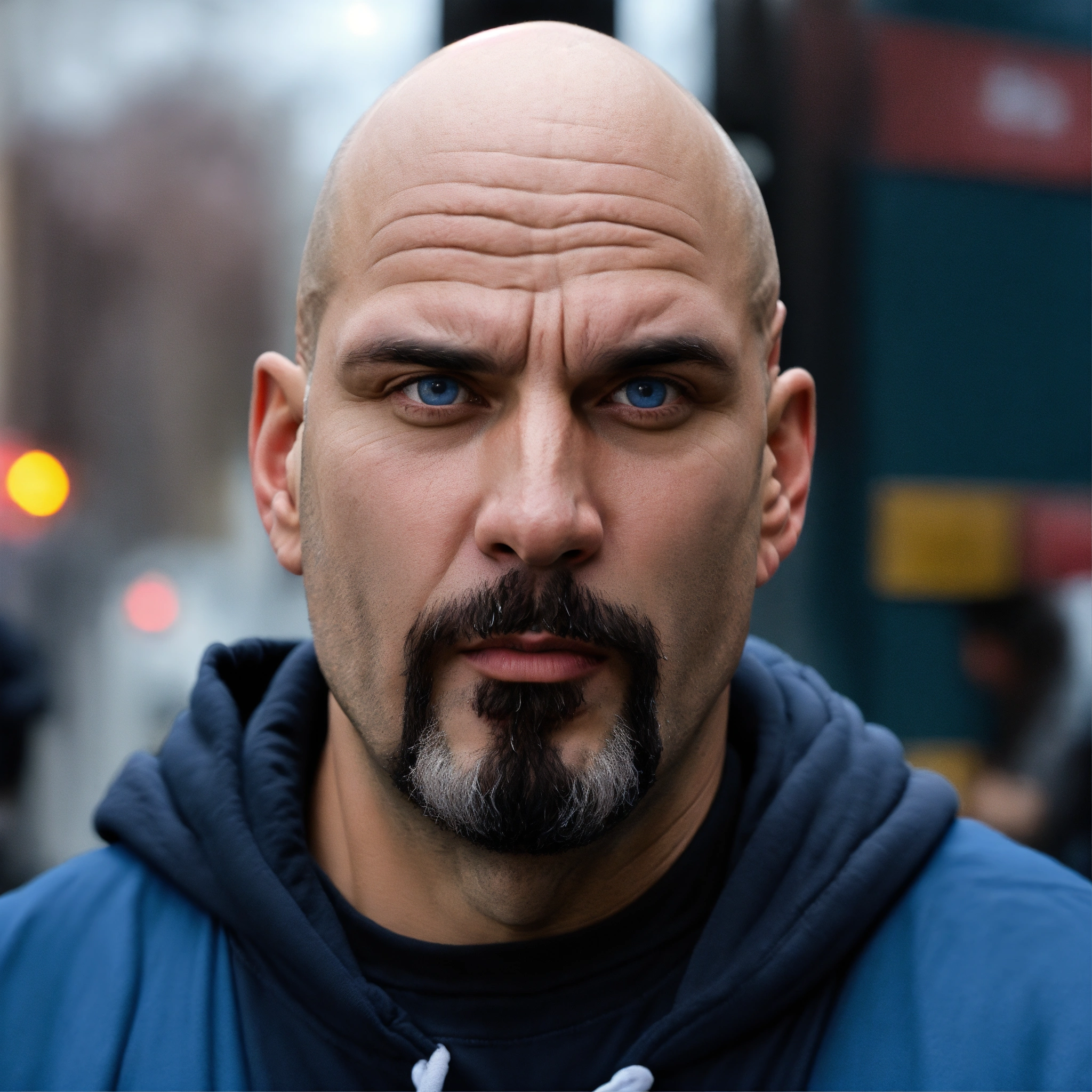 Lexica - JOHN FETTERMAN NO MUSTACHE, A HUGE HOMELESS MAN WITH A HUGE ...