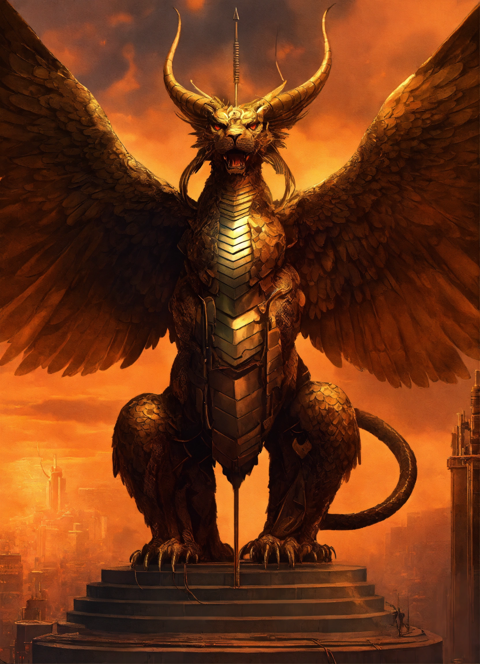 Lexica - Cyberpunk dystopia. Basilisk demon. Robotic snake head ...