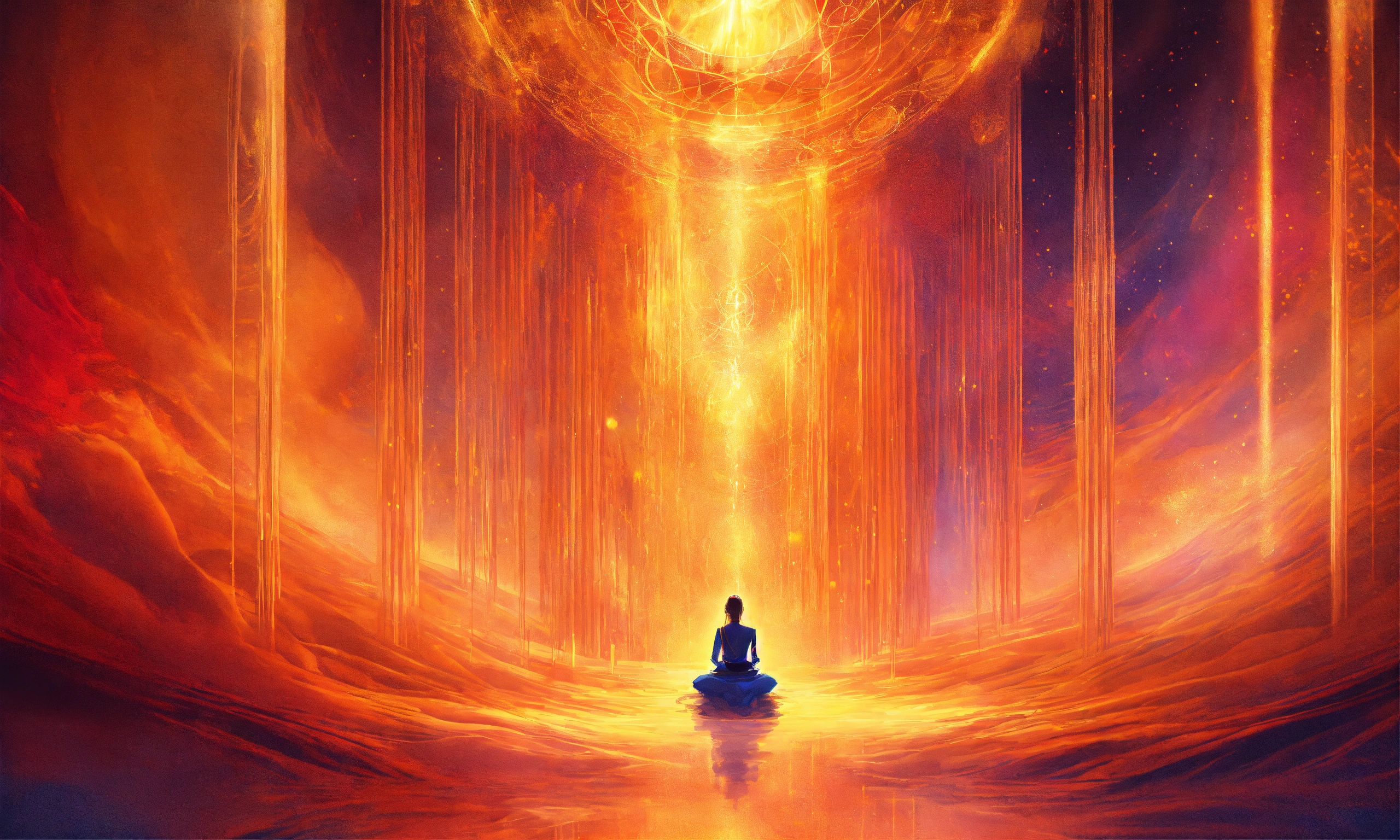 Lexica - A spiritual oracle with a soft glow, in an abstract art style.