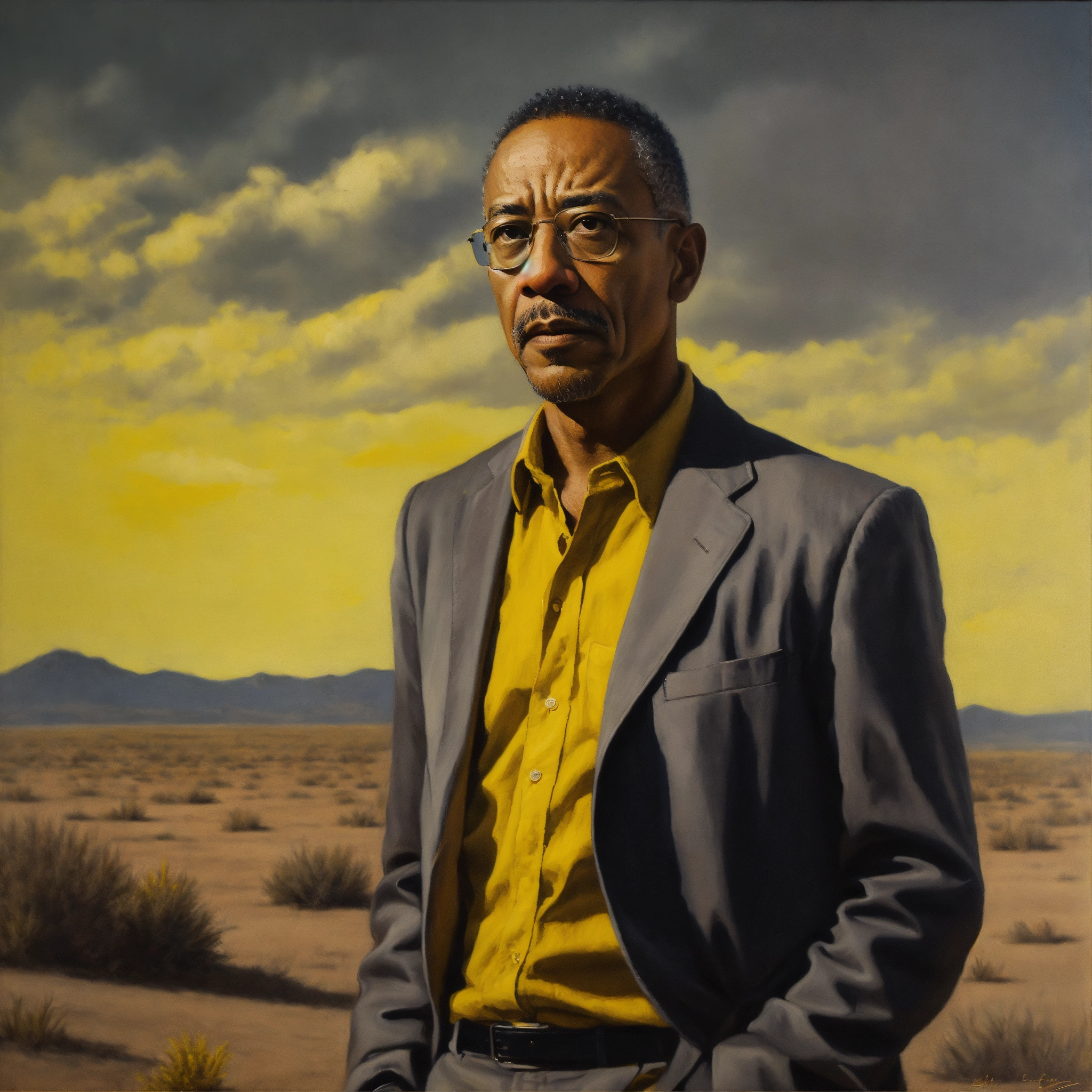 Lexica - Giancarlo Esposito, Gus Fring, Retro oil painting, Moody ...