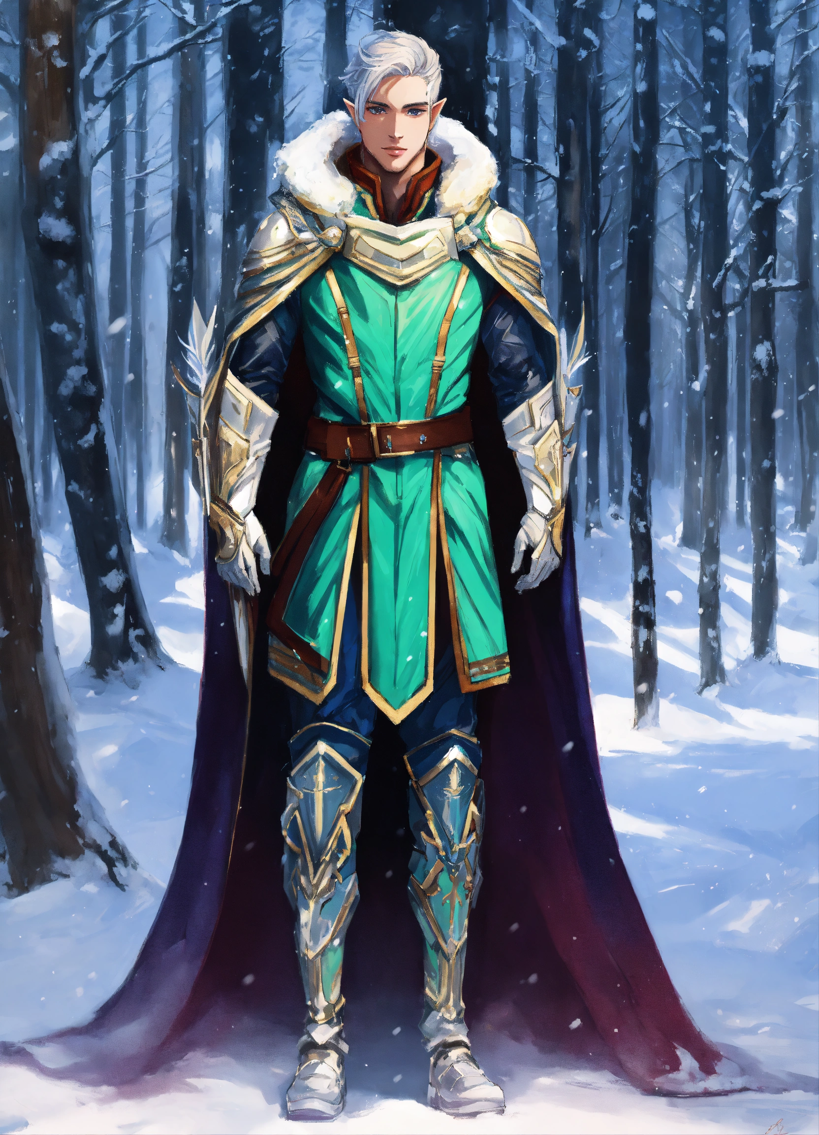 Lexica - Full body drawing of a sci fi high elf, royalty, futuristic ...