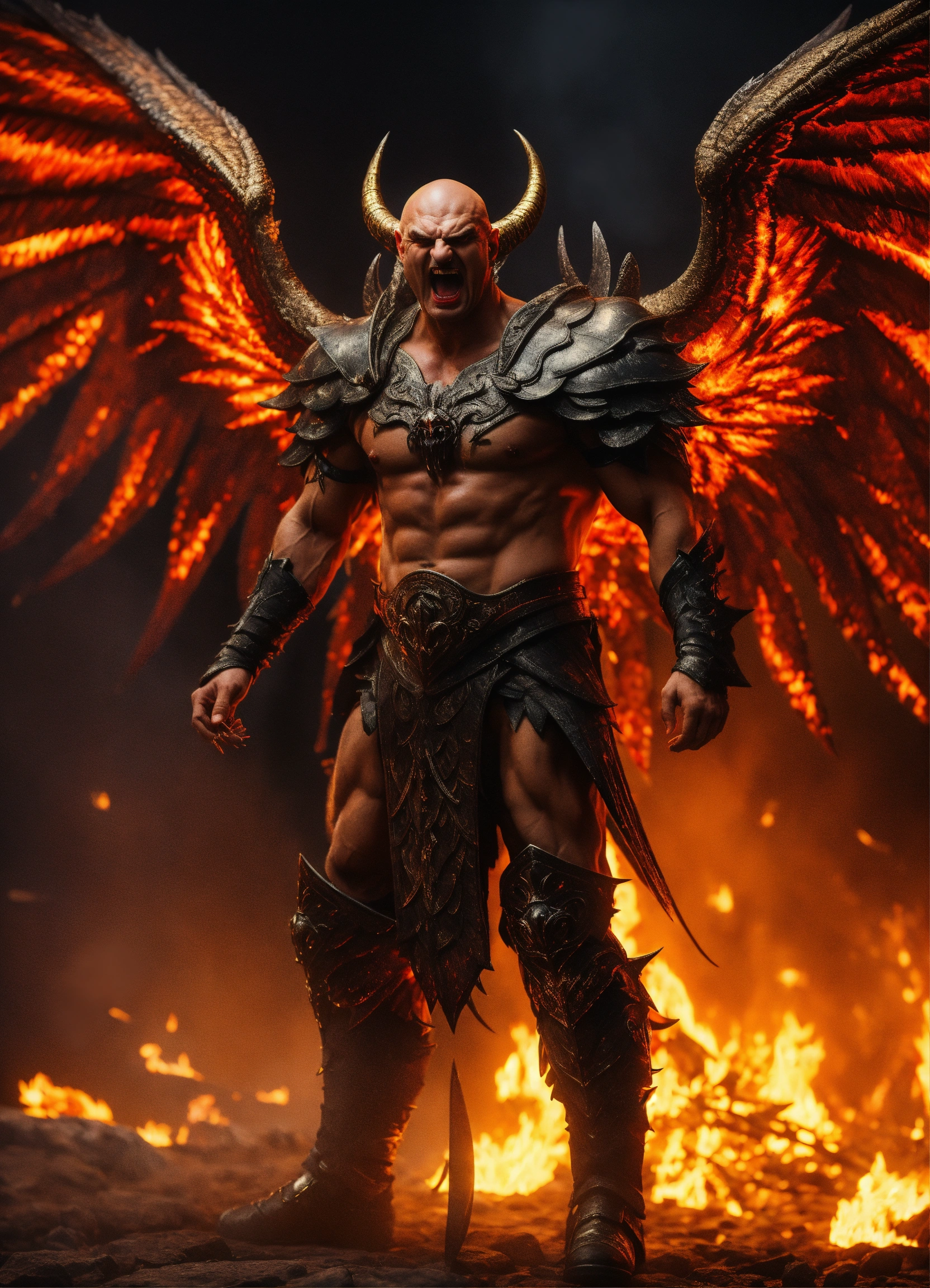 Lexica - Yevgeny prigozhin of wagner as demon with fangs and wings and ...