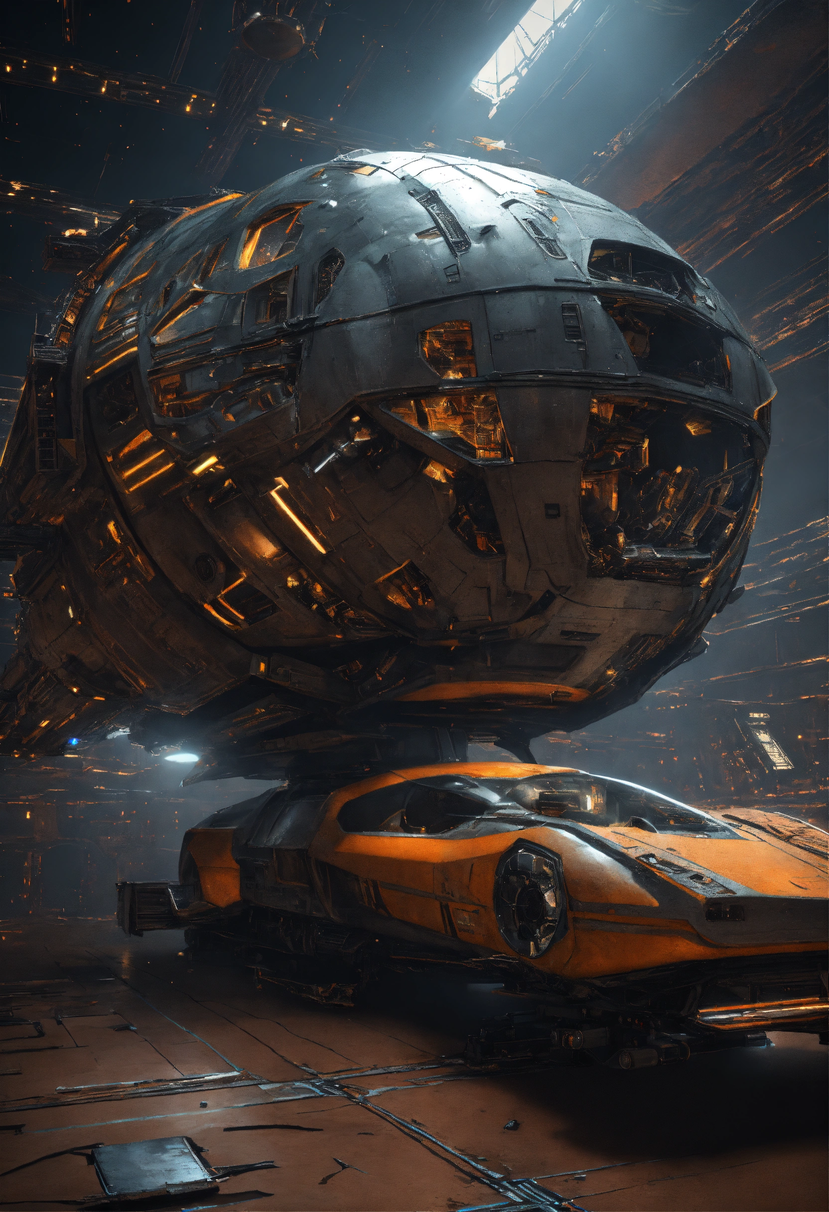 Lexica - Futuristic starship ,hyper realistic, detailed render ...