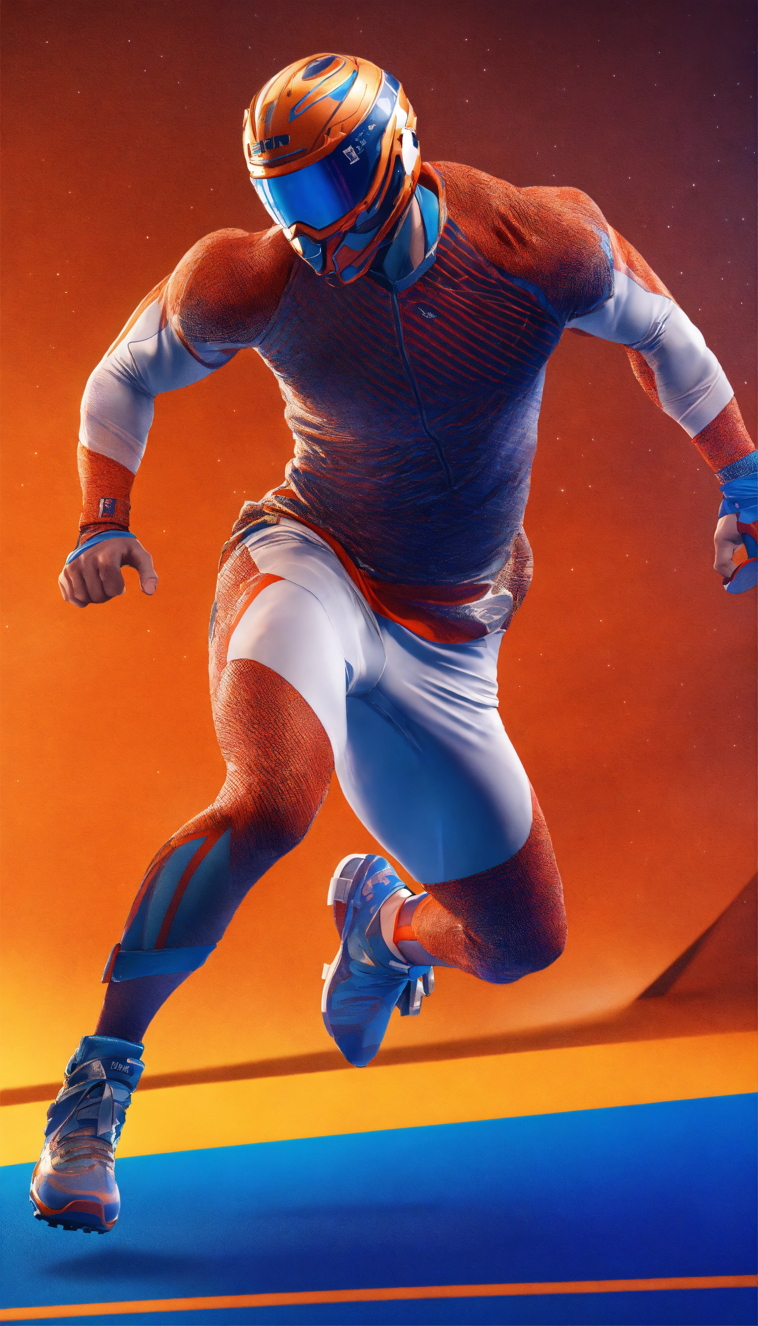 Lexica - Futuristic athlete designs, hard edges, complex and vibrant ...