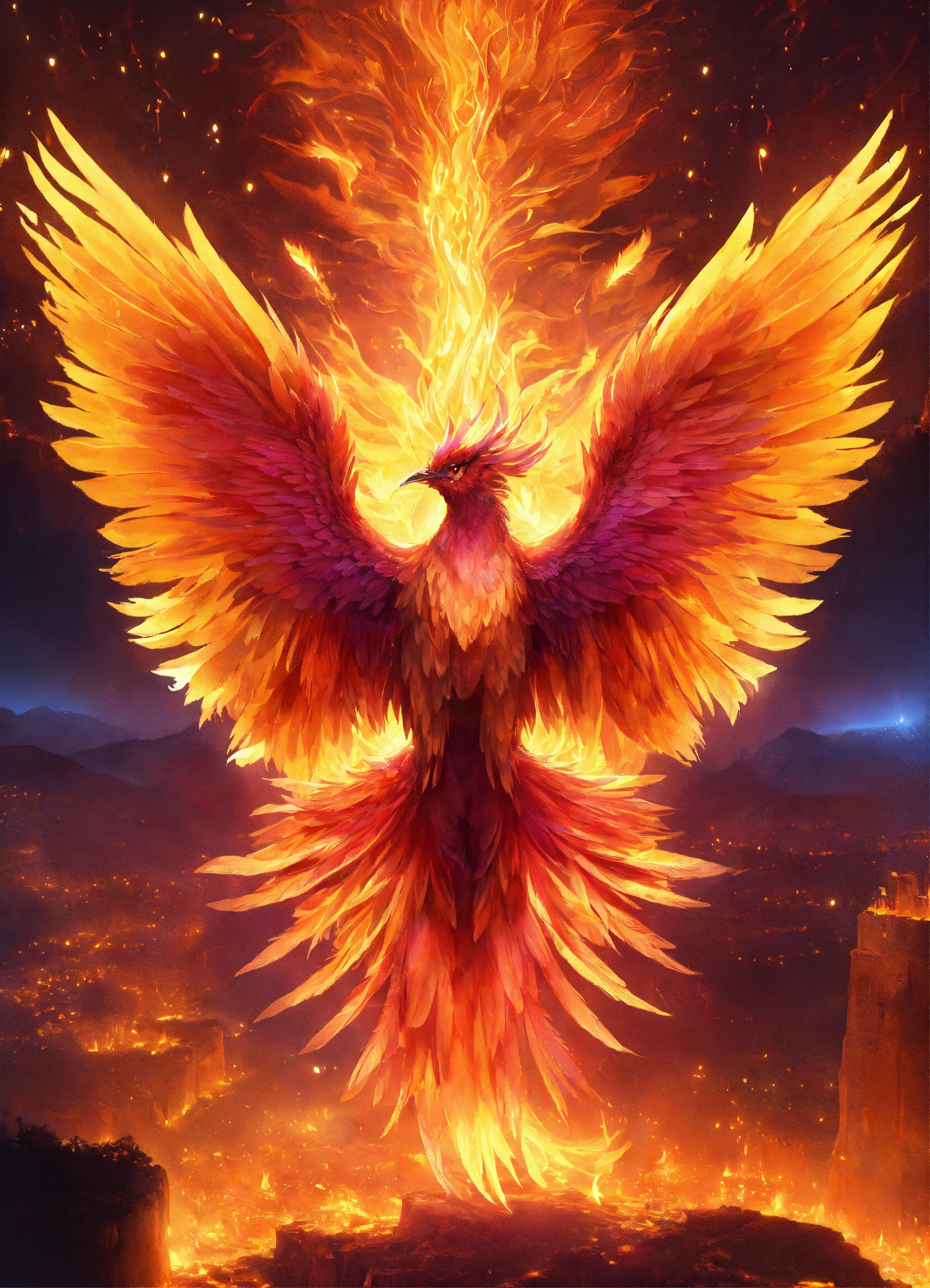Lexica - Description The Lumina Phoenix is a radiant and majestic bird ...
