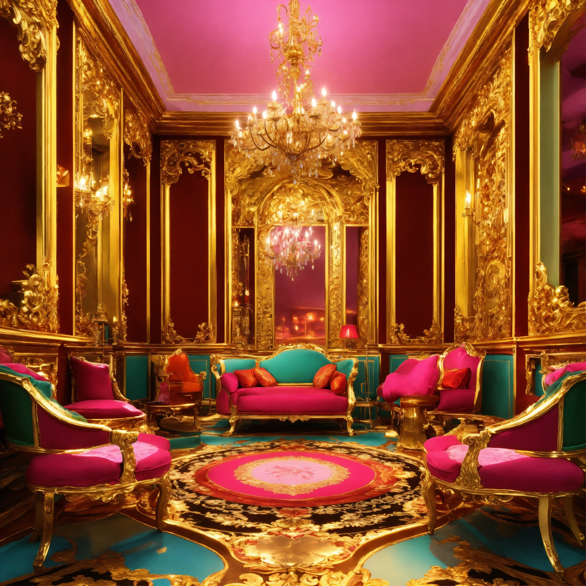 Lexica - Futuristic beautiful French mansion interior glamorous ...