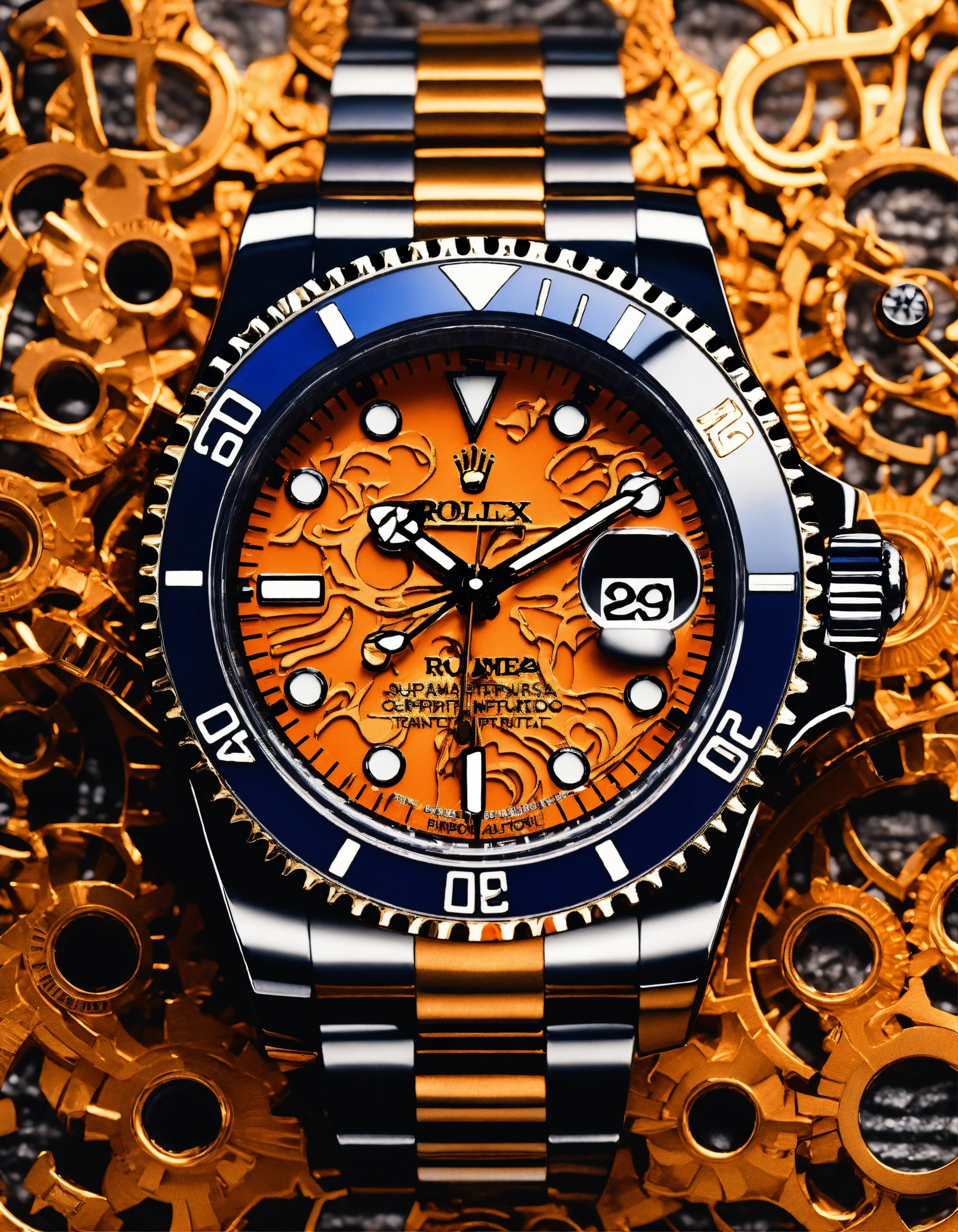 Lexica - A stunning interpretation of Rolex Submariner, made of orange ...