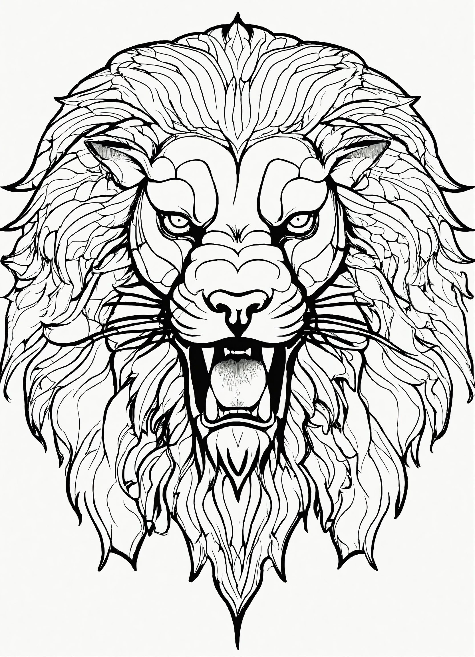 Lexica - Extremely simple image. Whispering Manticore. black and white ...