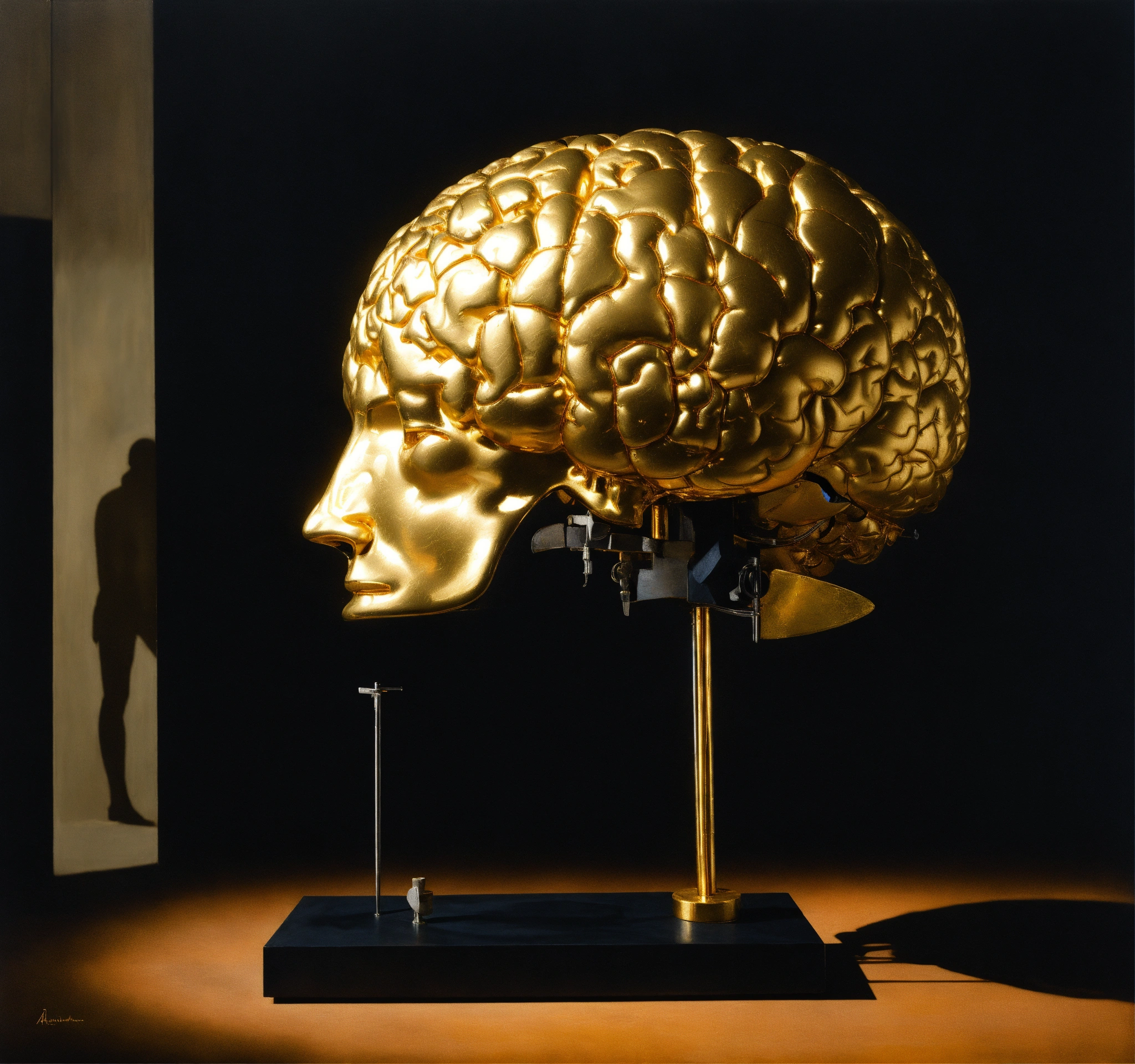Lexica - A huge human body-like golden brain mixed complex surgical ...