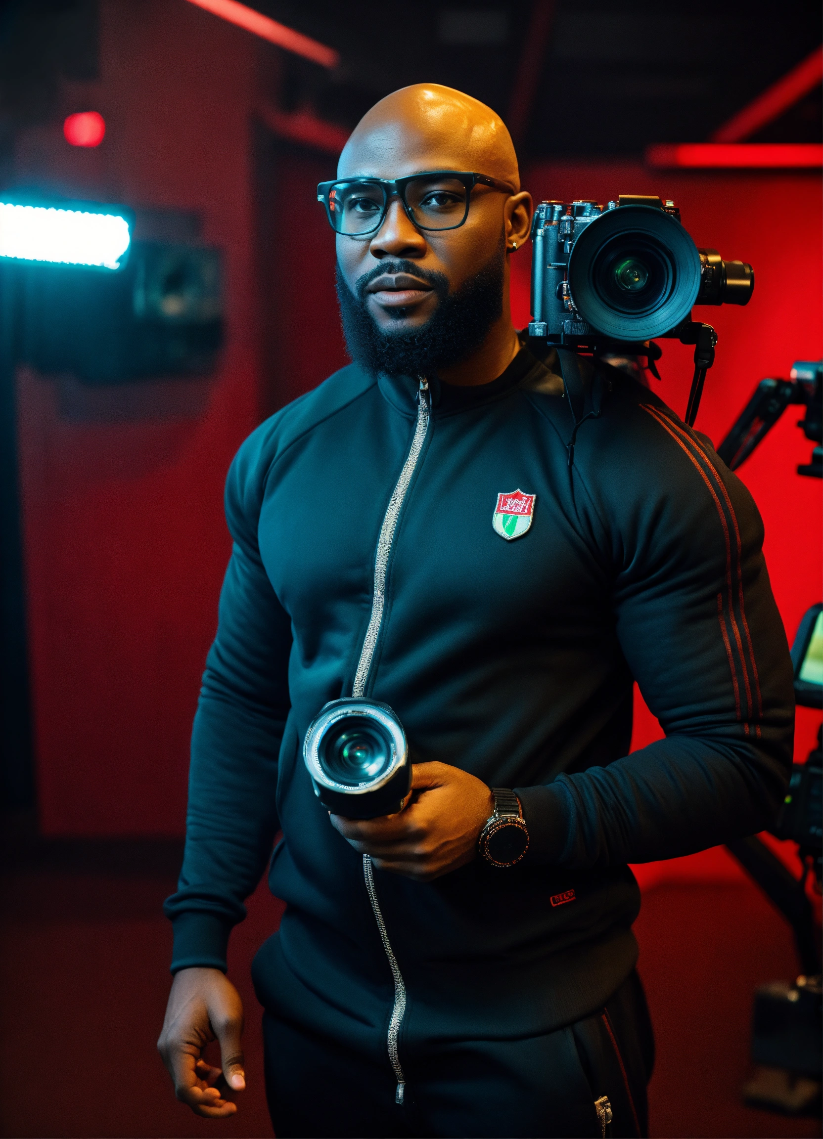 Lexica - Bald held Igbo Nigerian handsome man with beard wearing a ...