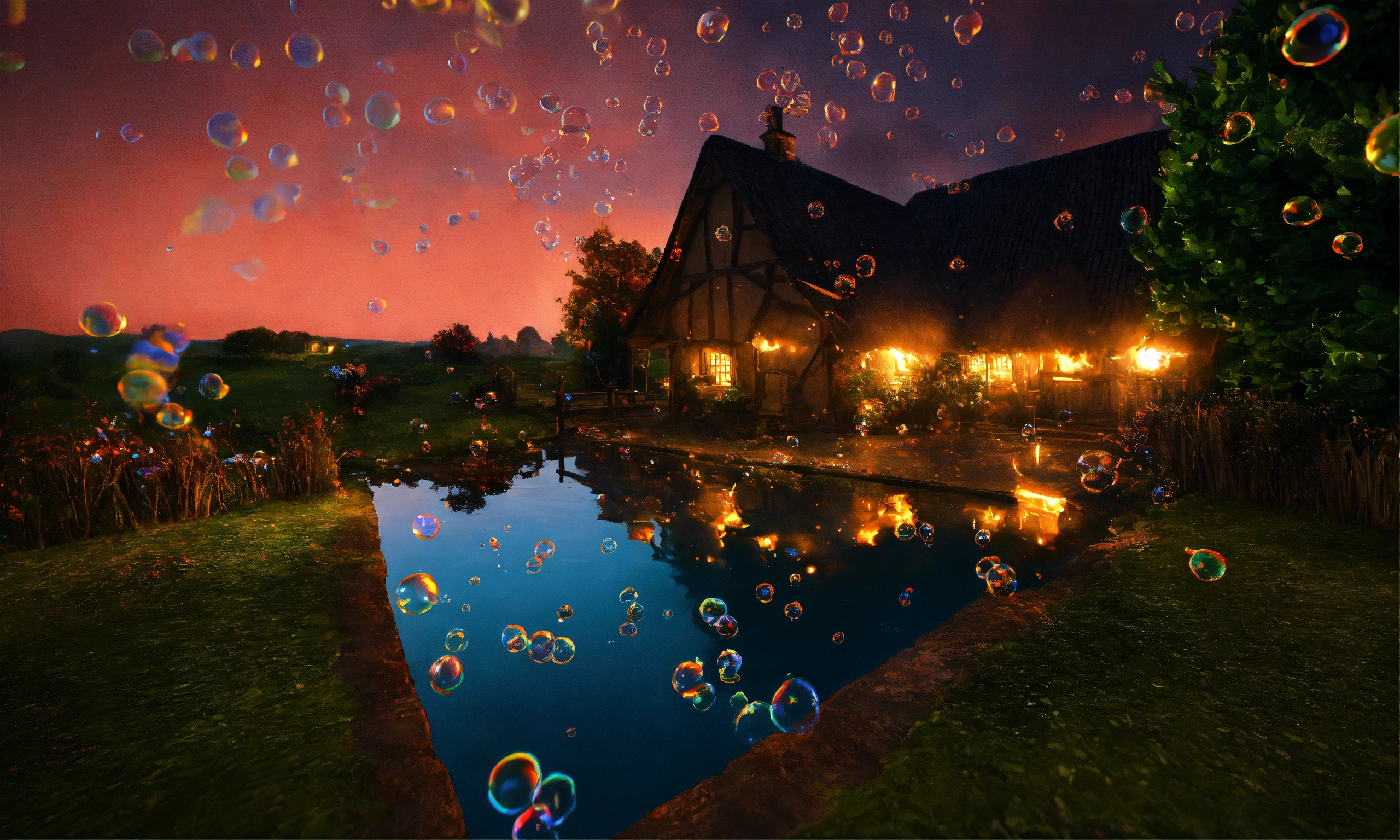 Lexica - Bubbles made from molten glass, lava bubbles, burning bubbles ...