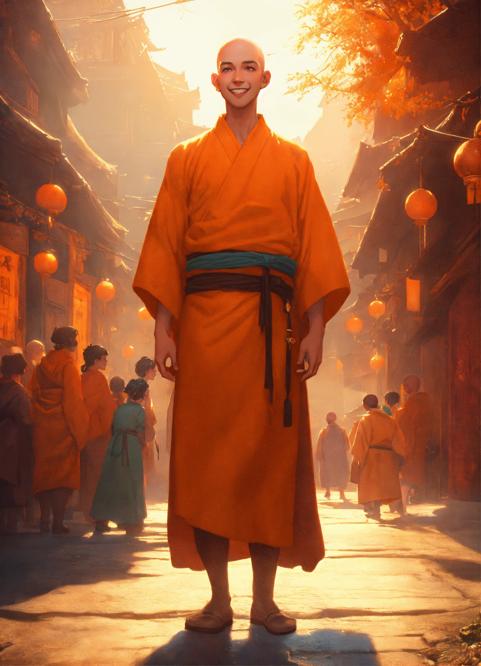 Lexica - Detailed skinny male halfling grinning with silly expression ...