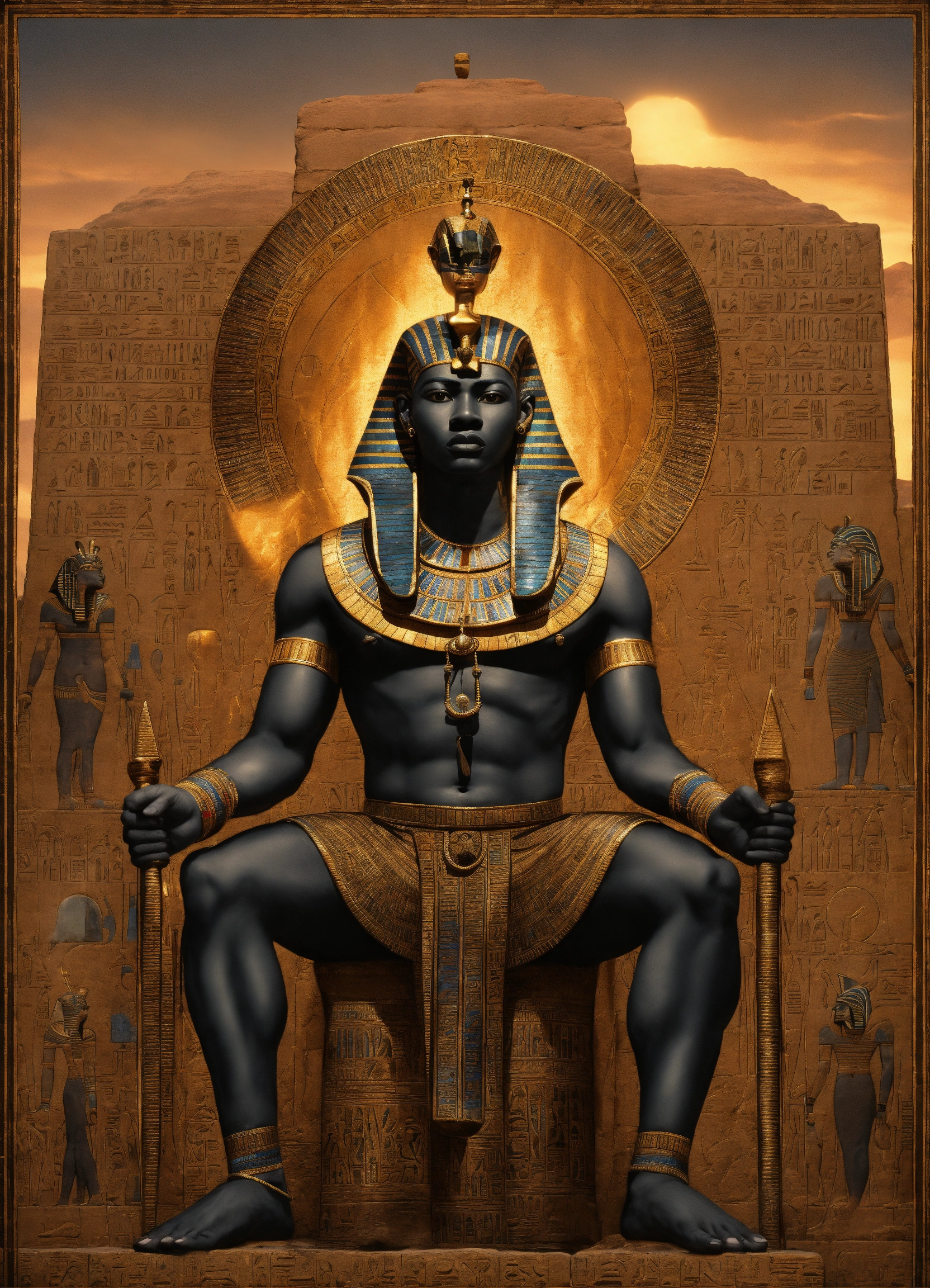 Lexica - Black Egypt, Black Egyptian gods worshipped, depiction of ...