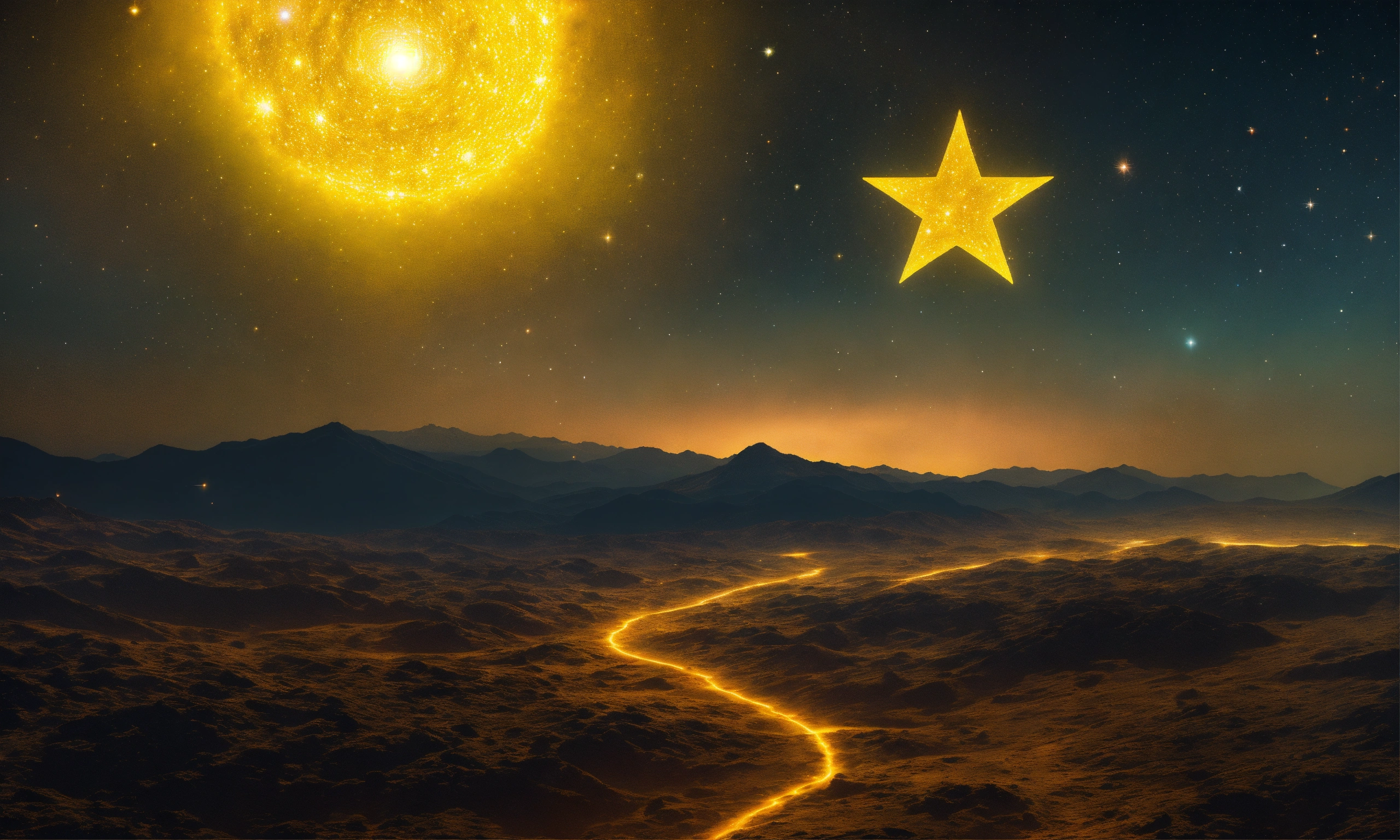 Lexica - "Generate an image featuring a bright yellow, animated star ...