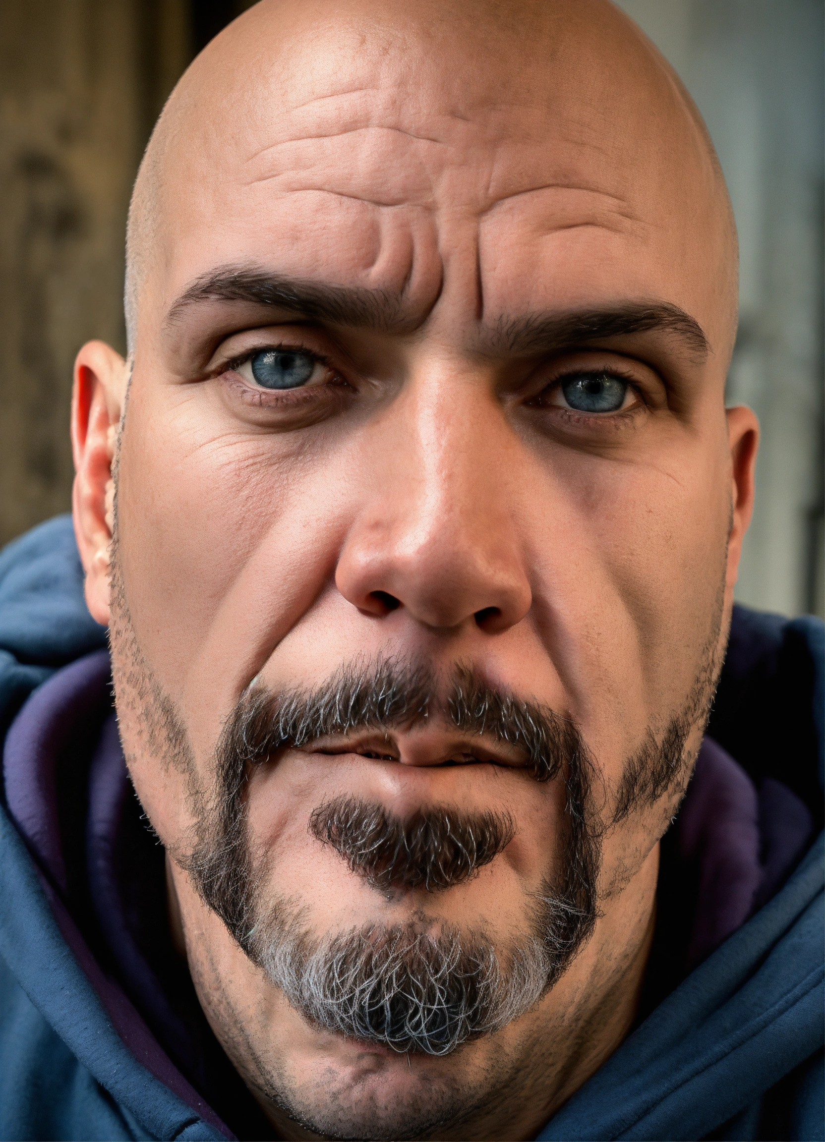 Lexica - JOHN FETTERMAN A HUGE HOMELESS MAN WITH BALD HEAD, HORIZONTAL ...