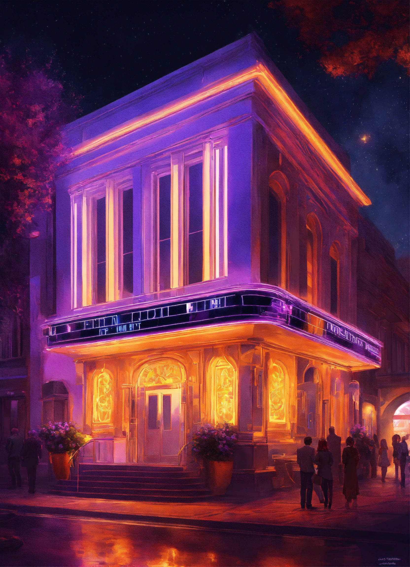 Lexica - Digital art of a two-story, classy, white Star Wars night club ...