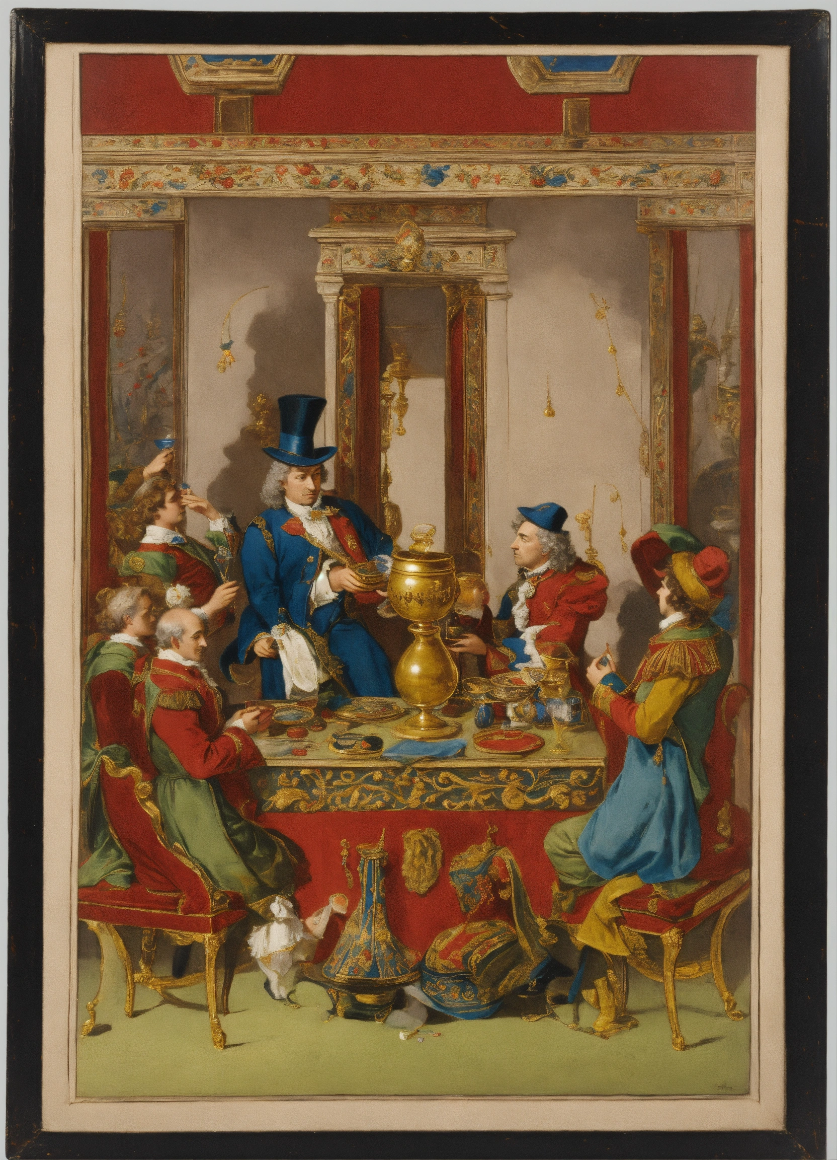 Lexica - Bonneteau or magician's playing game with 7 goblets